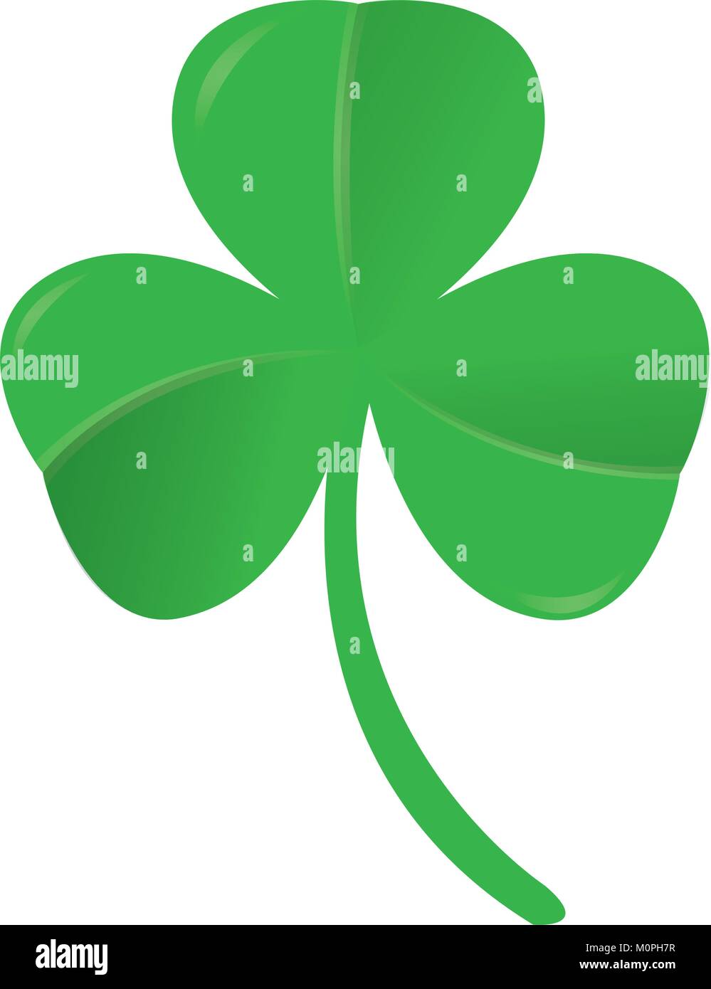 Image green clover white Stock Vector Images - Alamy