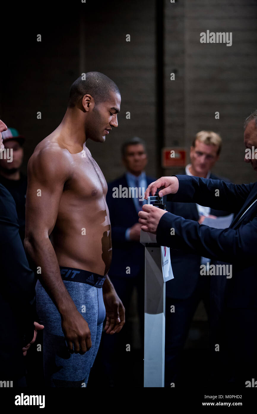 Norway, Bergen - June 08, 2017. The Norwegian boxer Kevin Melhus seen ...