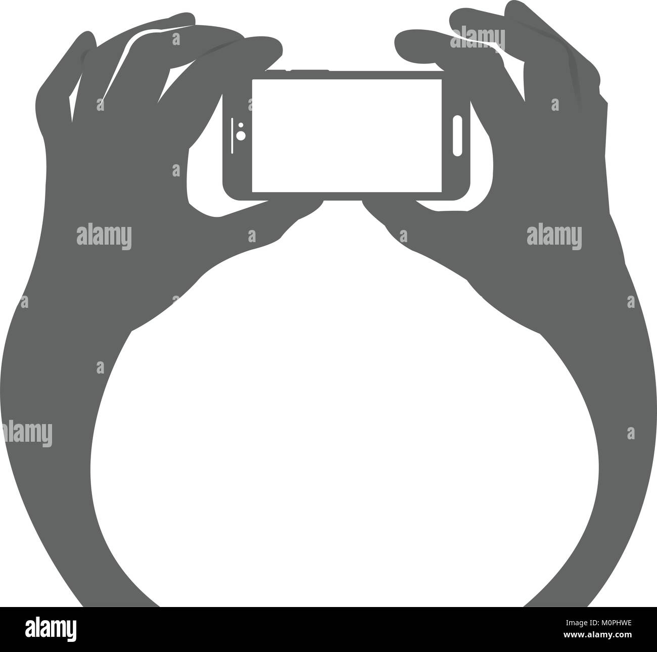 Image person holding smartphone Cut Out Stock Images & Pictures - Alamy