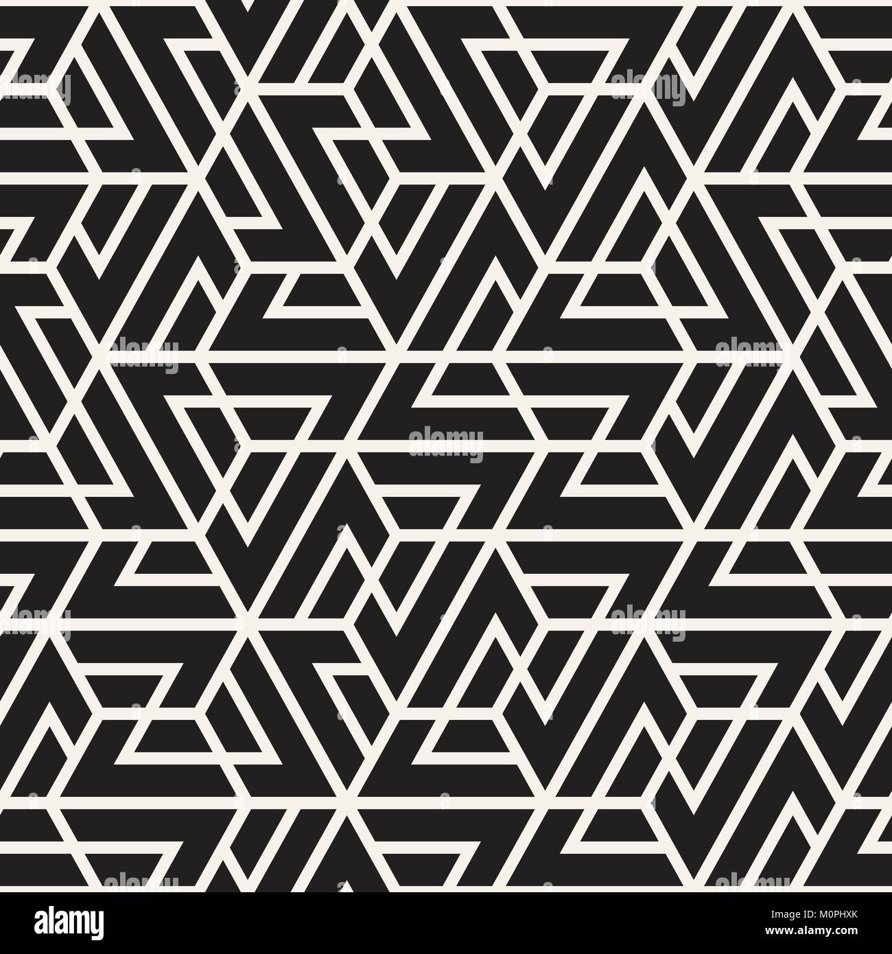 Vector seamless stripes pattern. Modern stylish texture with monochrome ...