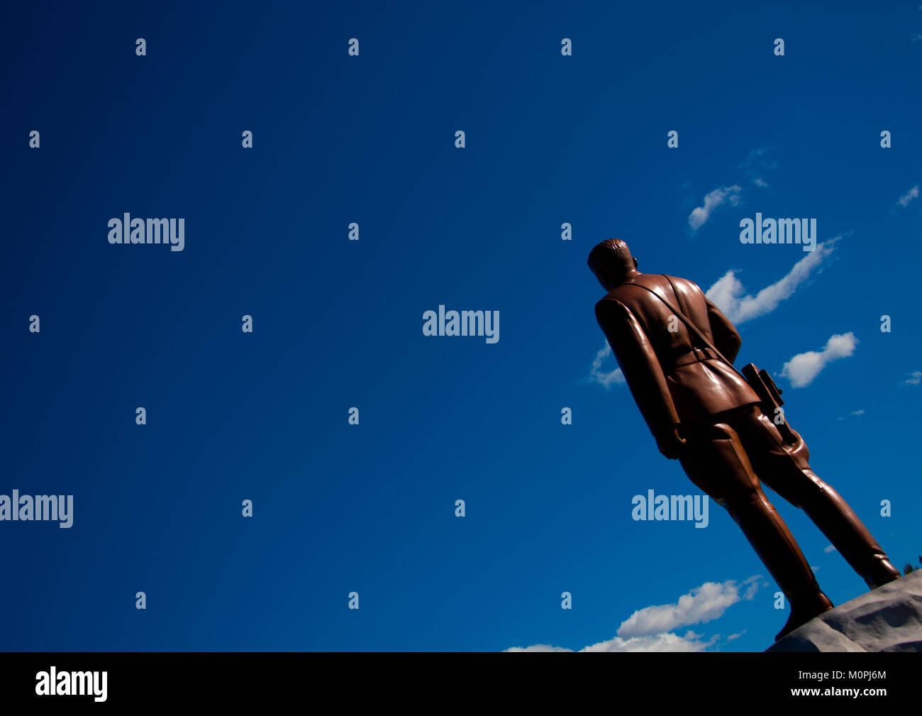 Statue of Kim il Sung in the Grand monument of lake Samji, Ryanggang ...