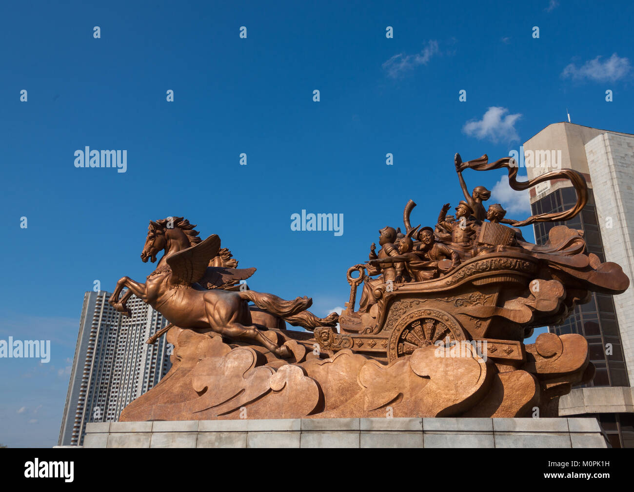 Chollima statue in Mangyongdae children's palace, Pyongan Province ...
