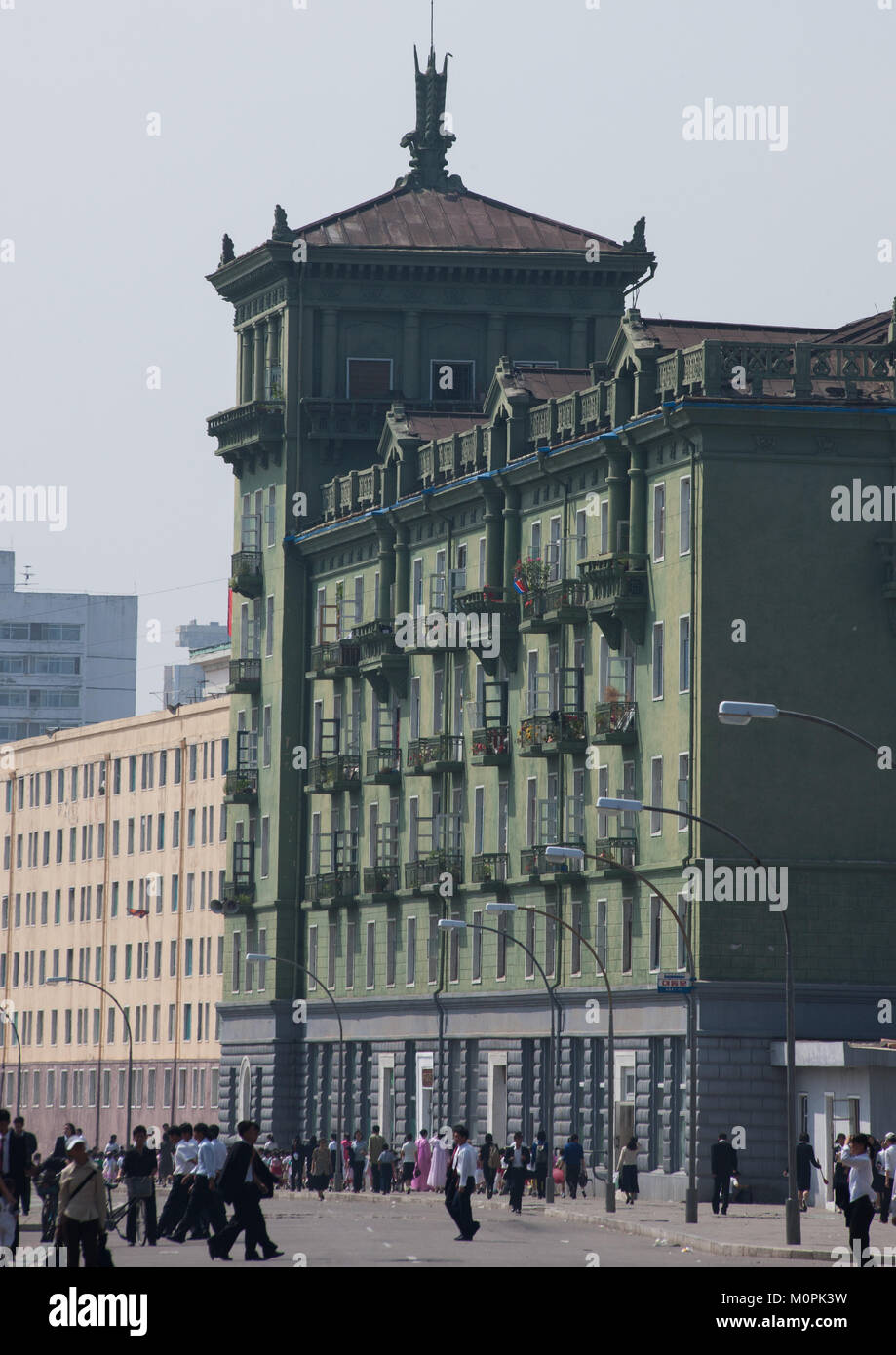 Green city buildings, Pyongan Province, Pyongyang, North Korea Stock ...
