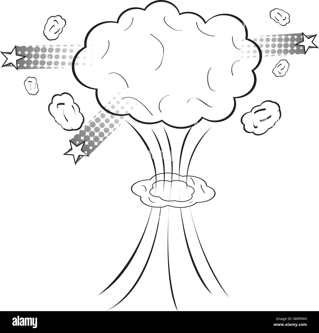 With it an explosion is generated Stock Vector Images - Alamy