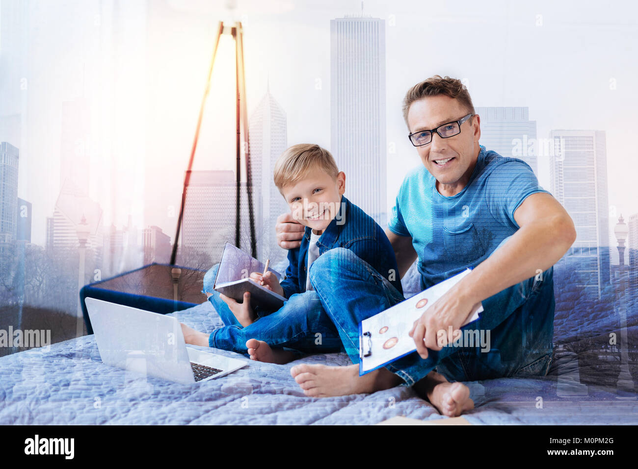 Collage happy family on hi-res stock photography and images - Alamy