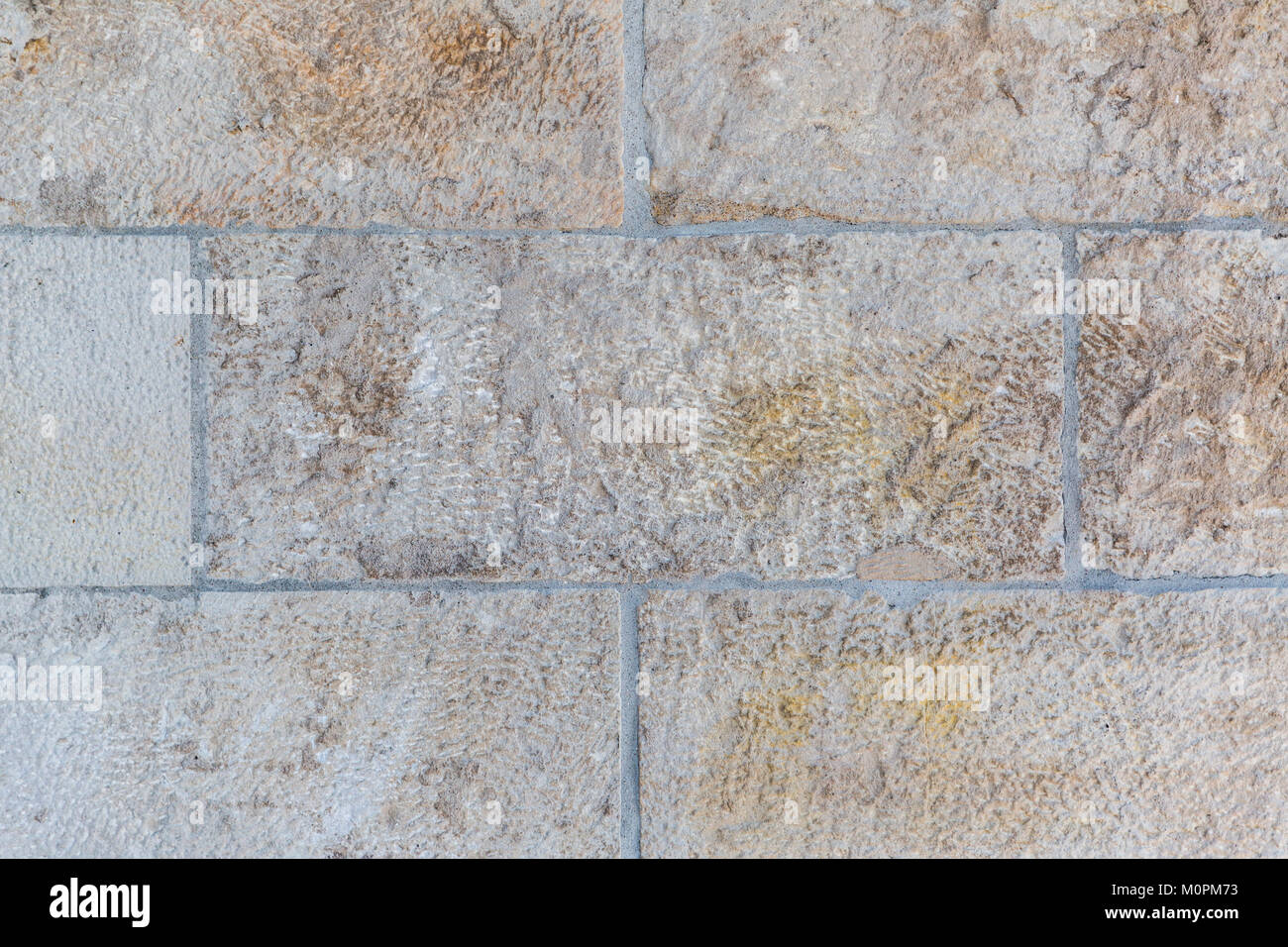 Old stone wall of a castle made of chalkstone Stock Photo - Alamy