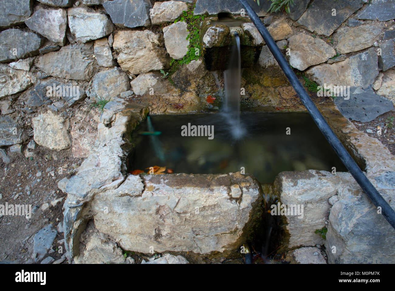 Water source in Samaria Gorge Stock Photo - Alamy