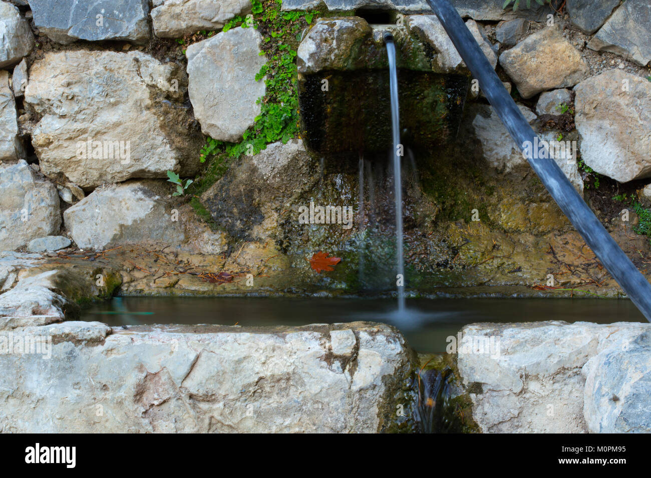 Water source in Samaria Gorge Stock Photo - Alamy
