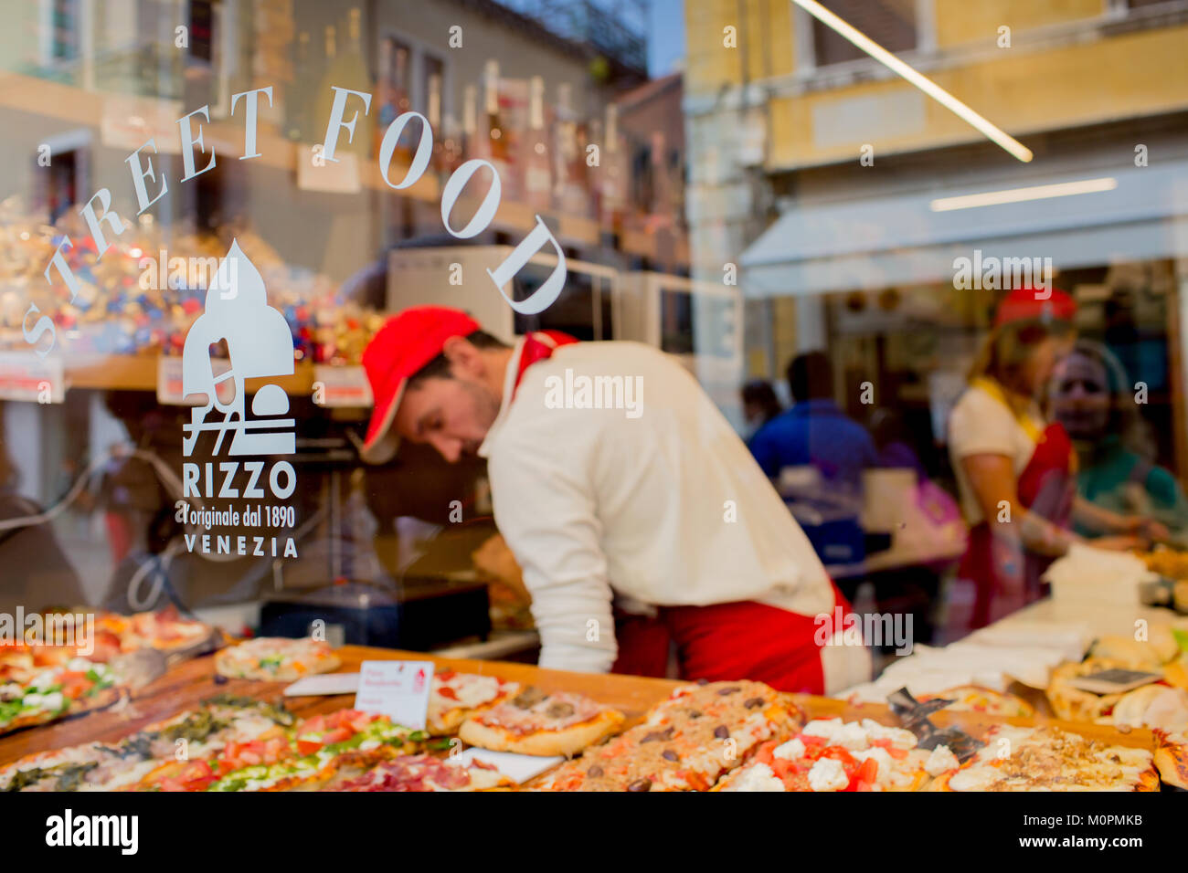 A view through the window at Rizzo Pane Pasticceria Street Food in ...