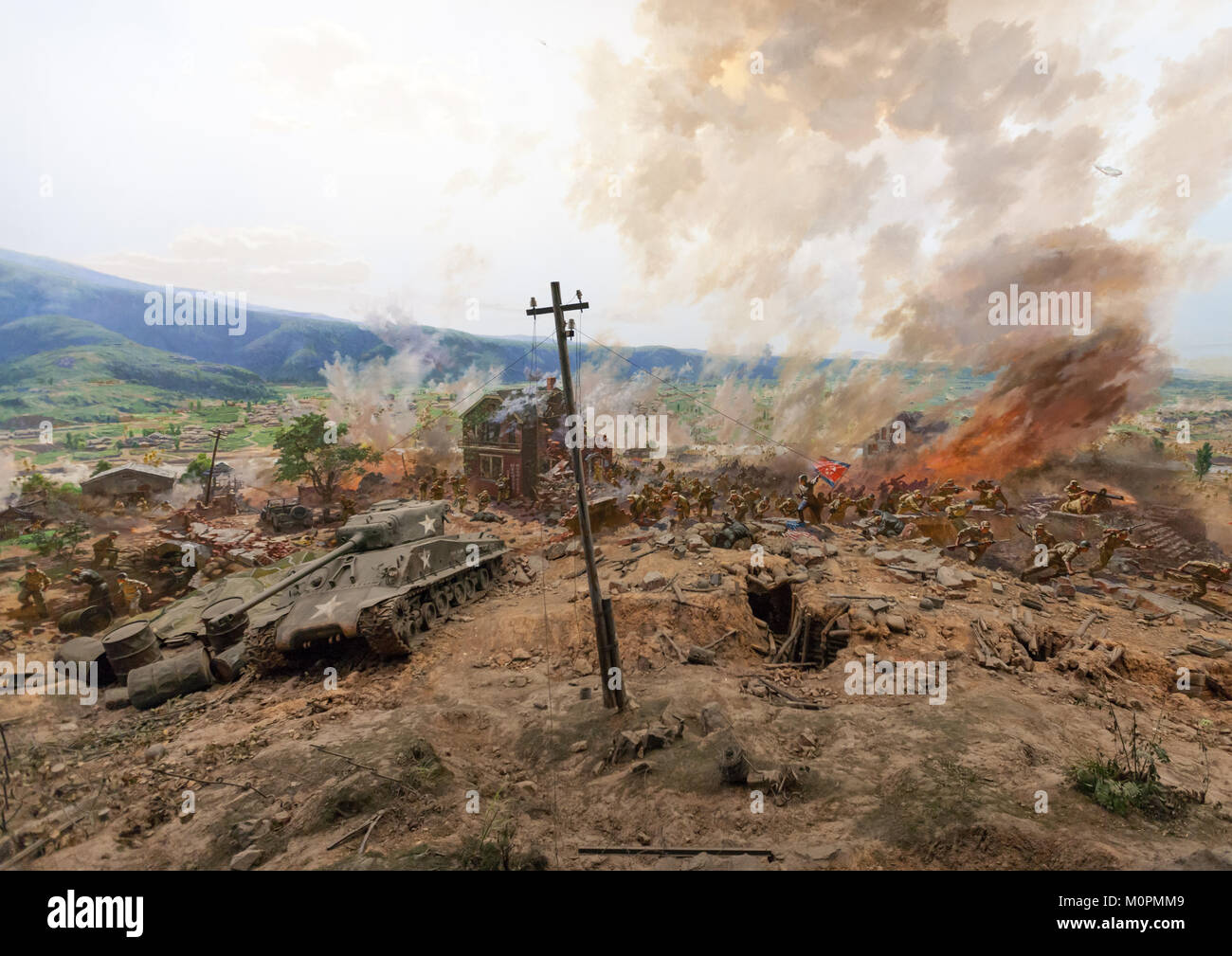 The battle of taejon diorama in the victorious fatherland liberation ...