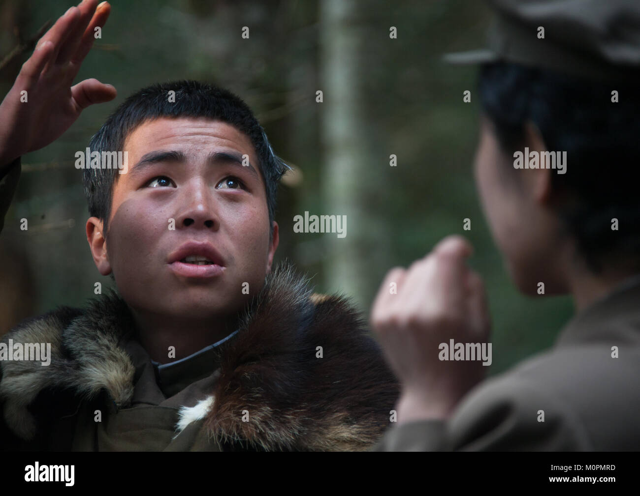 North Korean soldiers in the former secret camp of the Korean ...