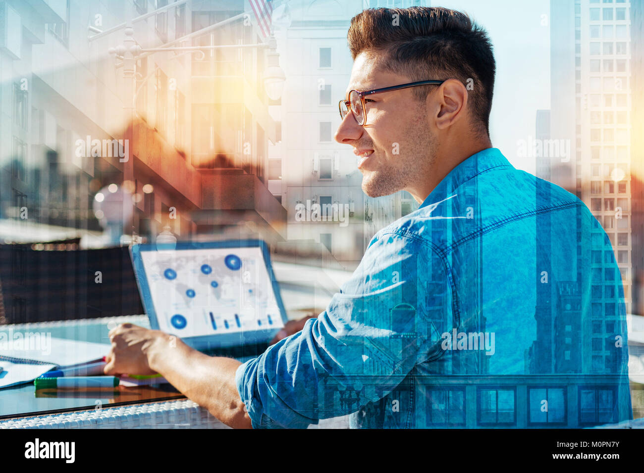 Content man thinking about his startup Stock Photo - Alamy