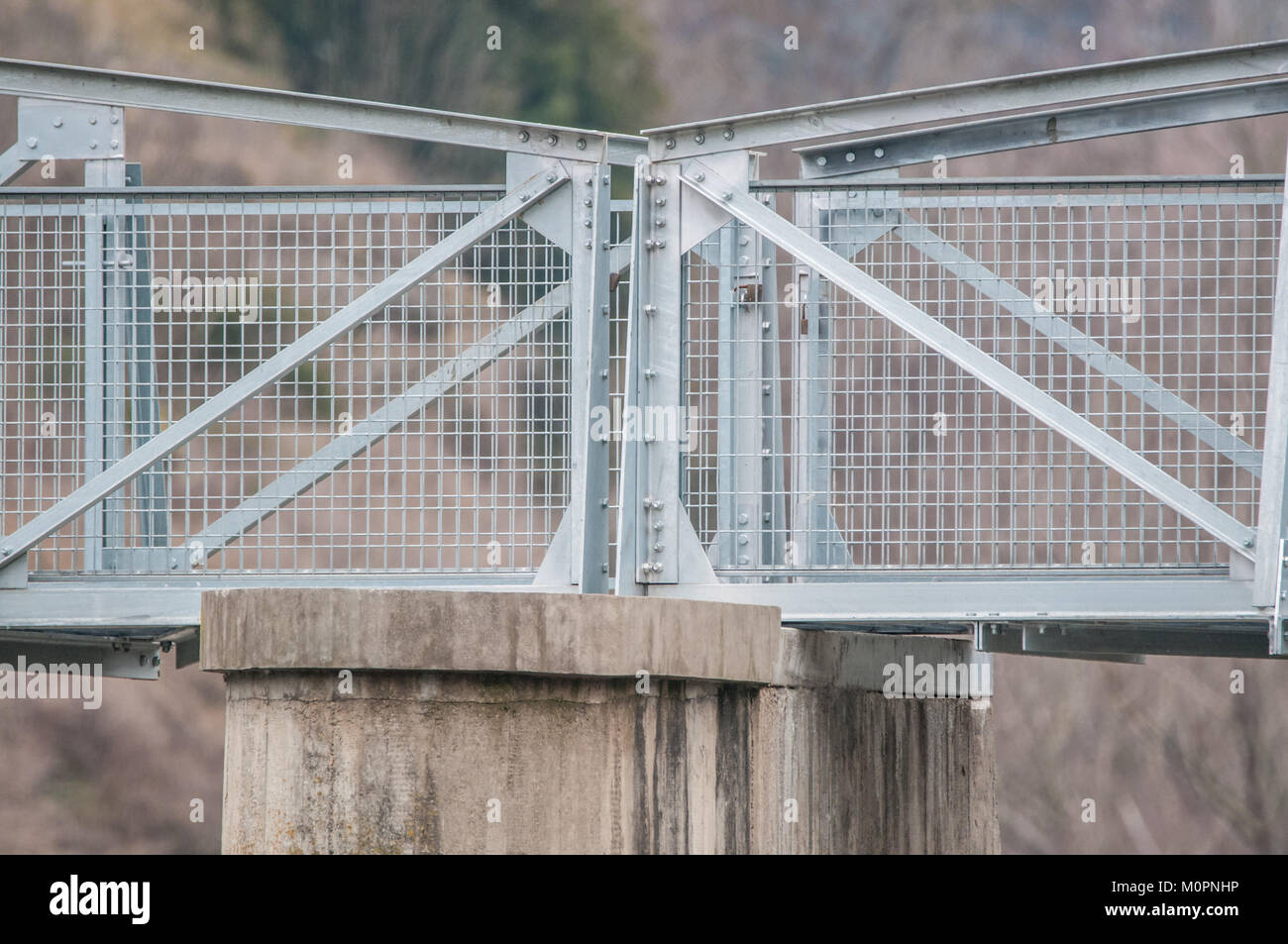 detail view of a floodgate, river Ter, Roda de Ter, Catalonia, Spain ...