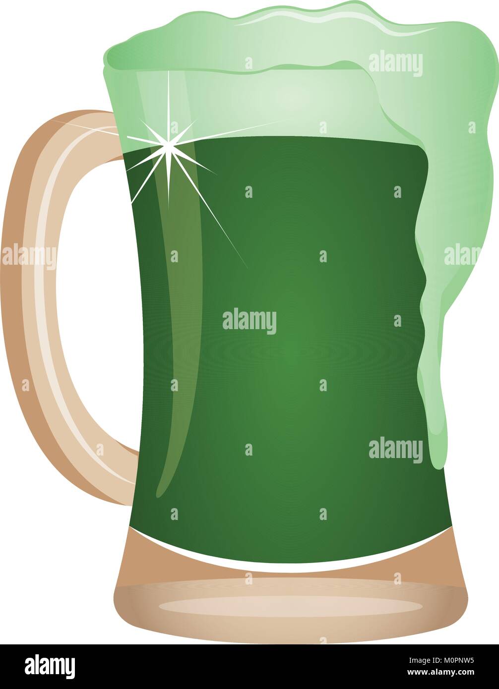 Mug ale green leaf Stock Vector Images - Alamy