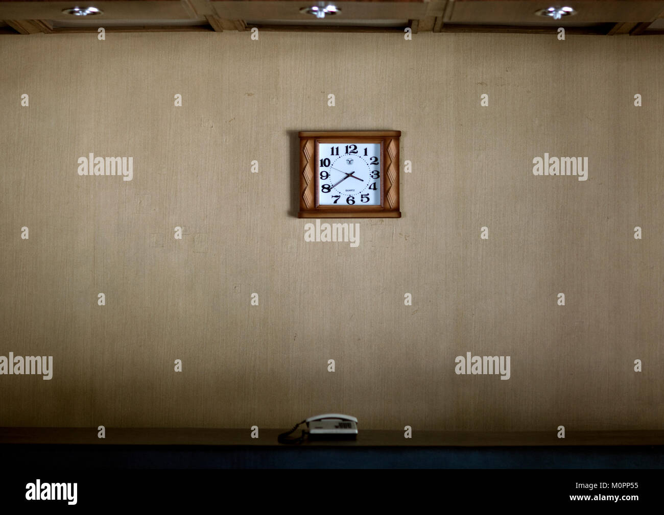 Dongmyong hotel reception clock, Kangwon Province, Wonsan, North Korea ...