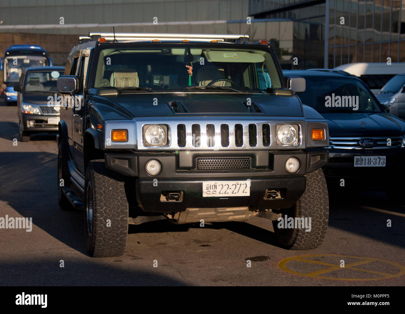 Hummer car on a parking, Pyongan Province, Pyongyang, North Korea Stock ...