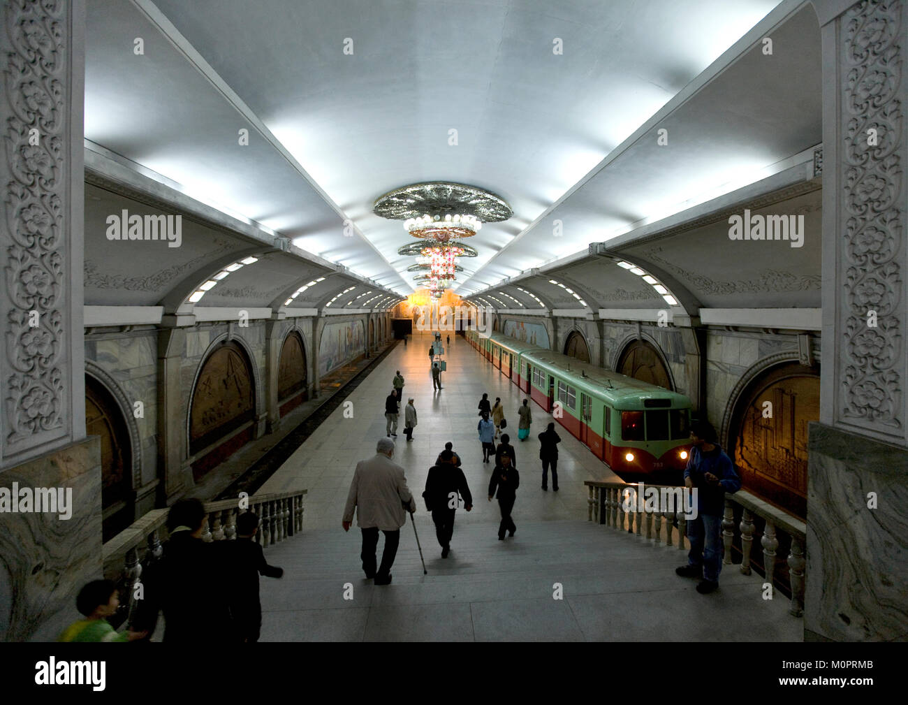 North Korean people in Yonggwang station, Pyongan Province, Pyongyang ...