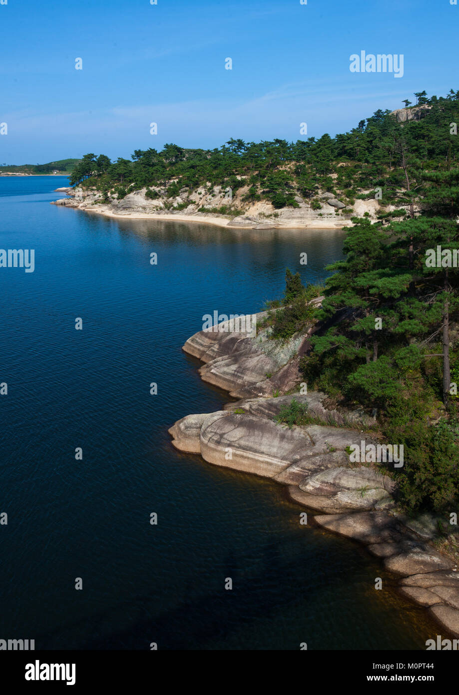 Lagoon in samil lake, Kangwon-do, Kumgang, North Korea Stock Photo - Alamy