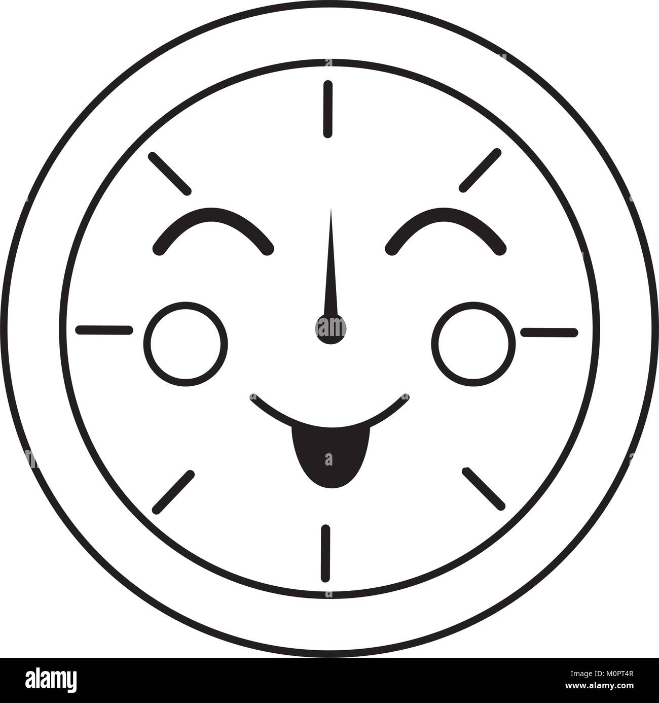 happy clock kawaii icon image Stock Vector Image & Art - Alamy