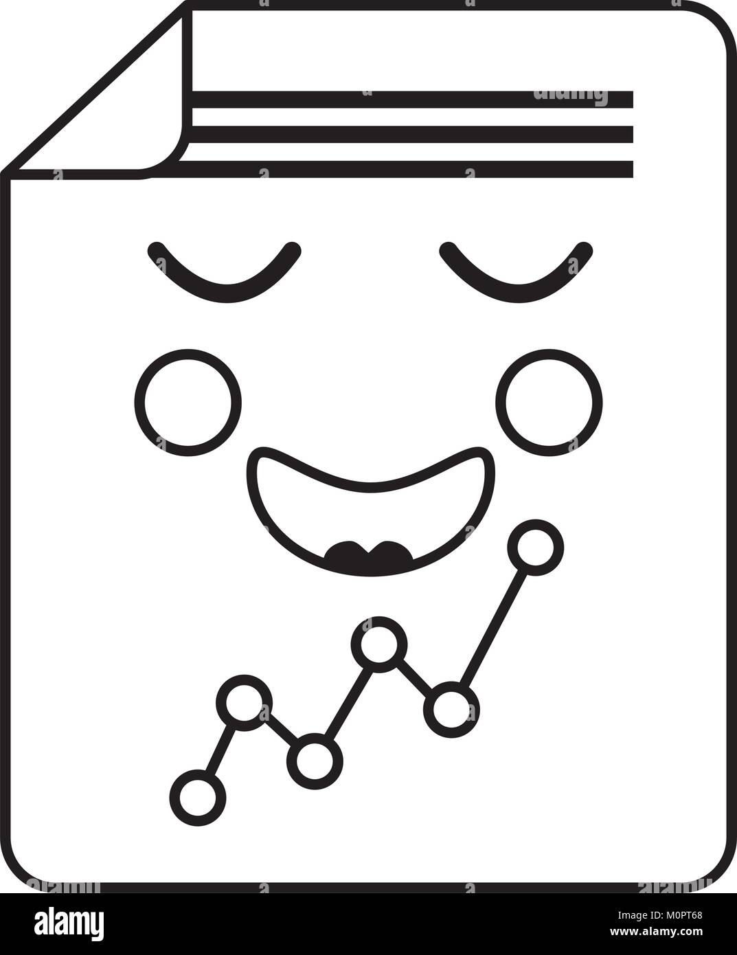 happy graph chart kawaii icon image Stock Vector Image & Art - Alamy