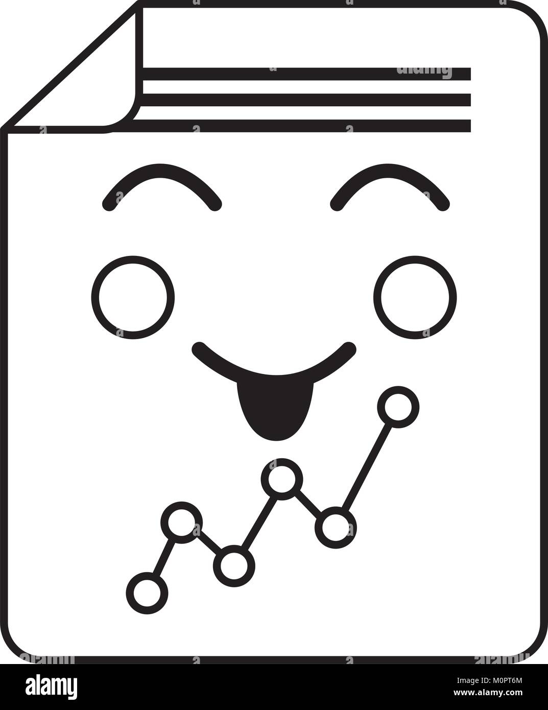 happy graph chart kawaii icon image Stock Vector Image & Art - Alamy