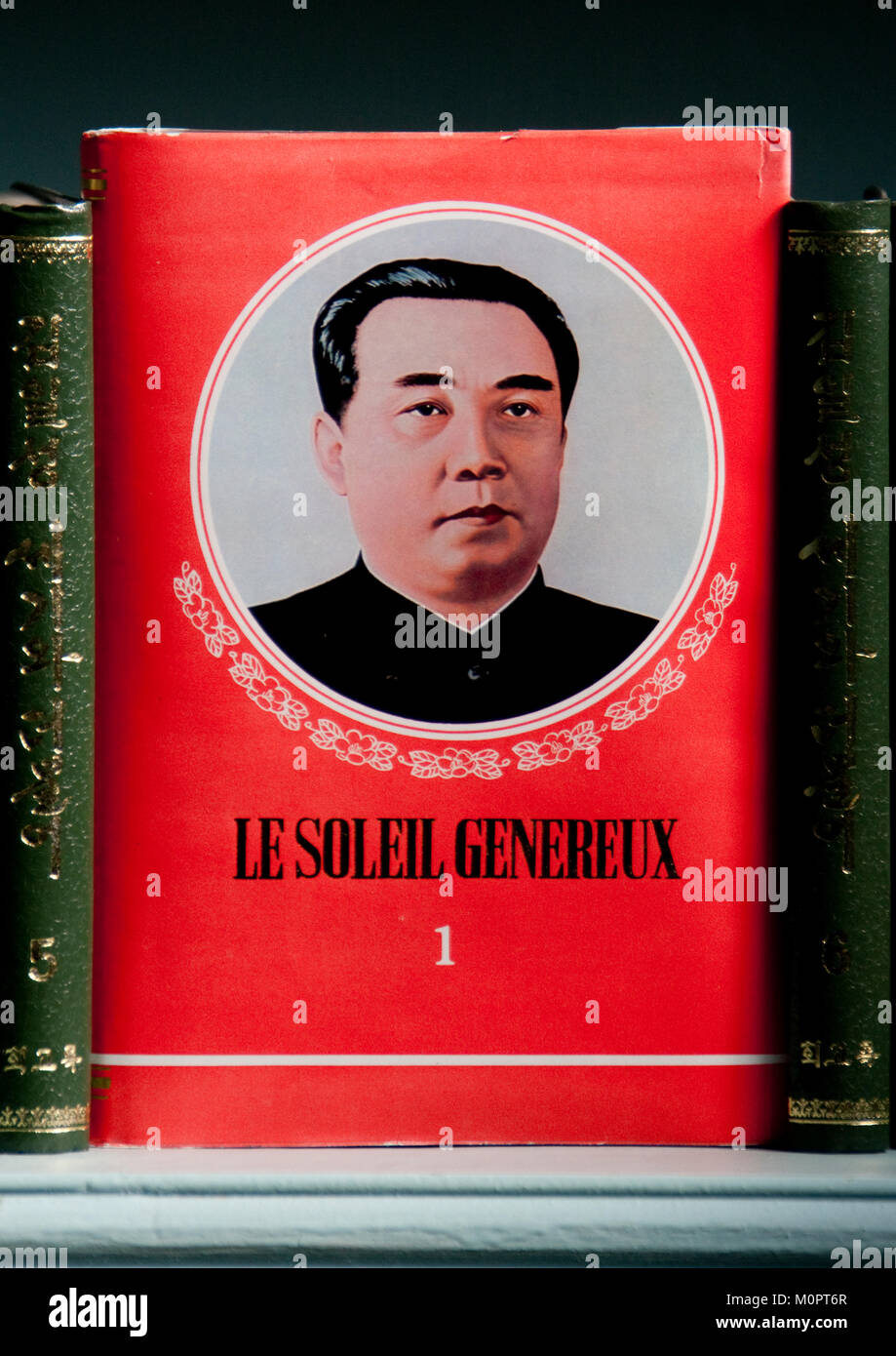 Kim il Sung book in a library, Pyongan Province, Pyongyang, North Korea ...