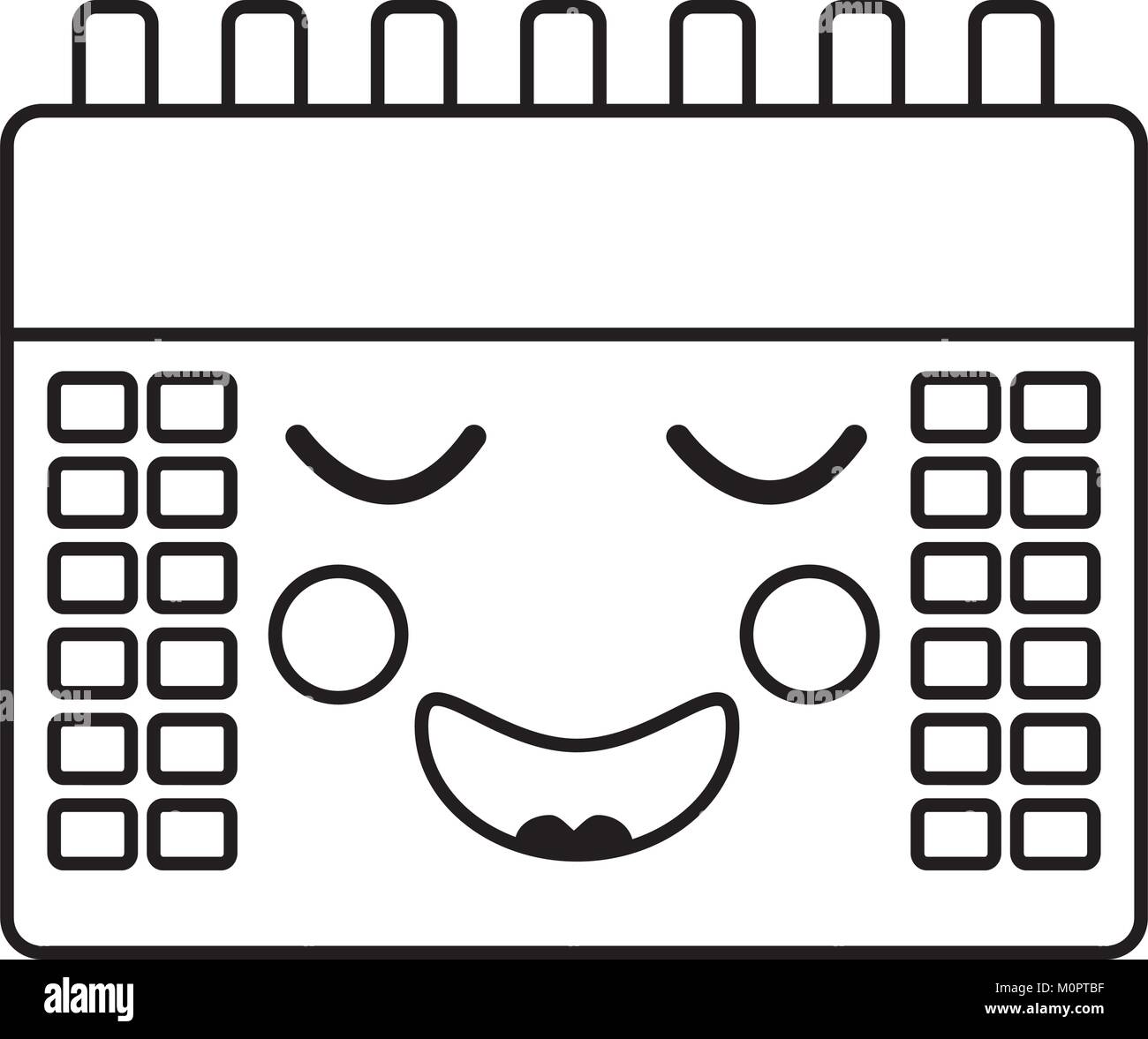 calendar kawaii icon image Stock Vector Image & Art - Alamy