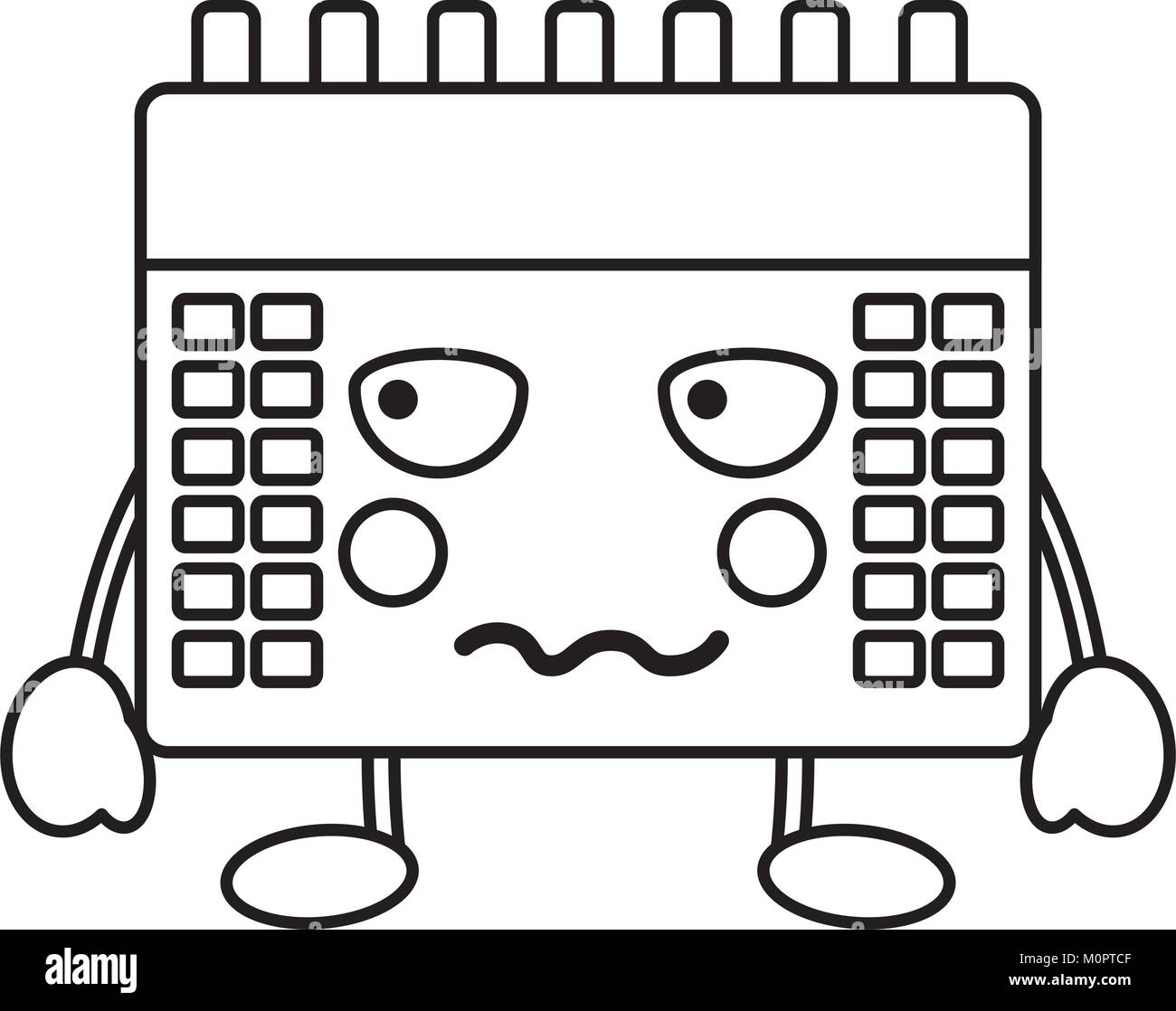 calendar kawaii icon image Stock Vector Image & Art - Alamy