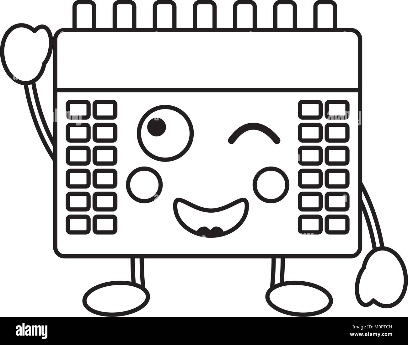 calendar kawaii icon image Stock Vector Image & Art - Alamy