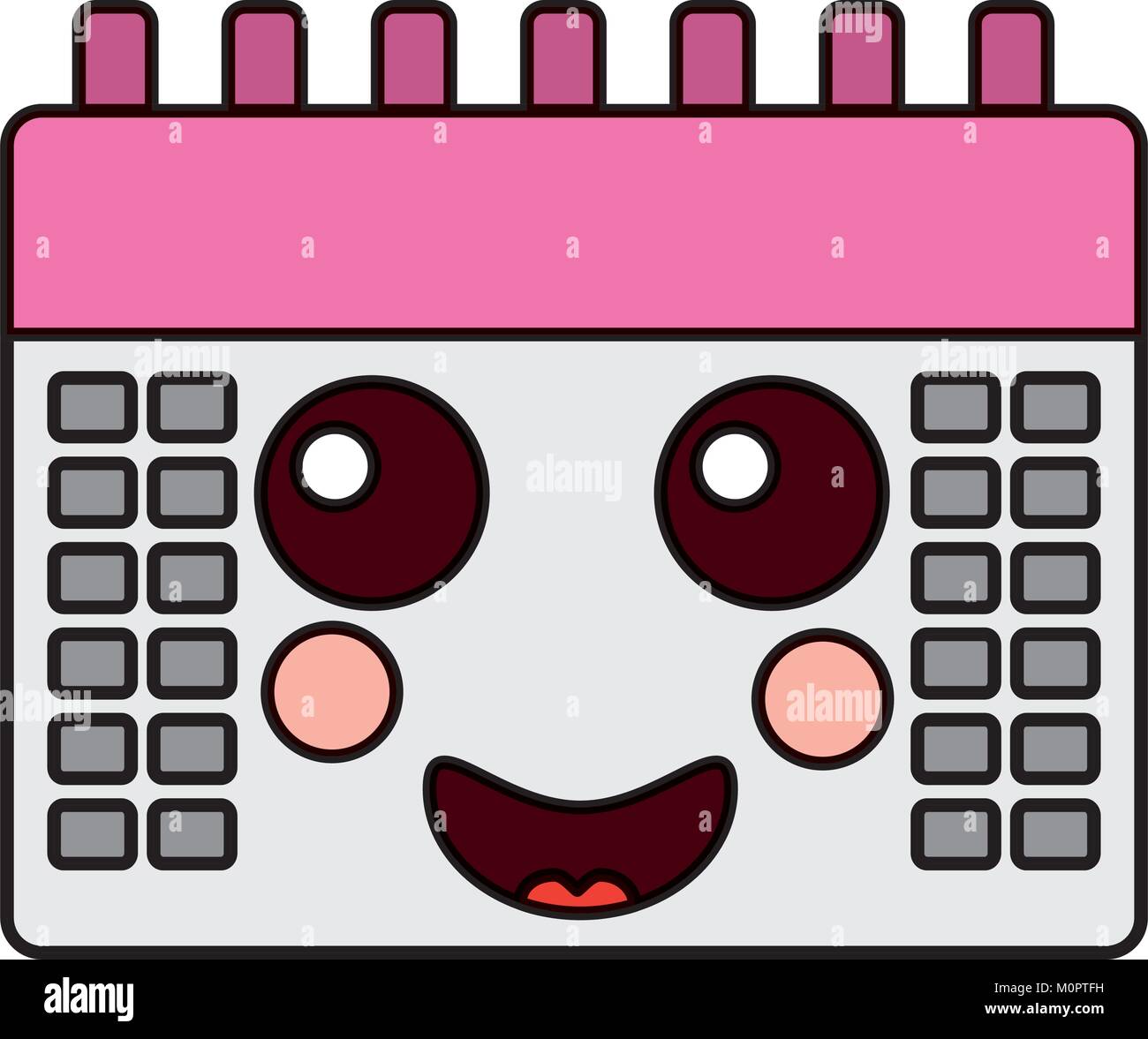 calendar kawaii icon image Stock Vector Image & Art - Alamy