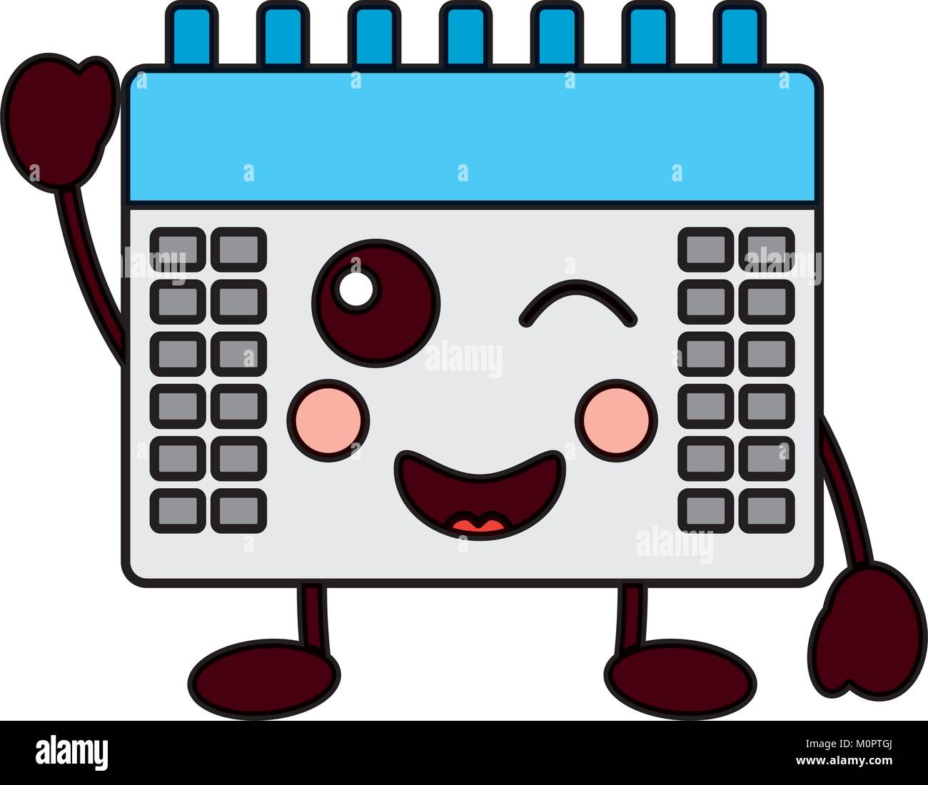 calendar kawaii icon image Stock Vector Image & Art - Alamy