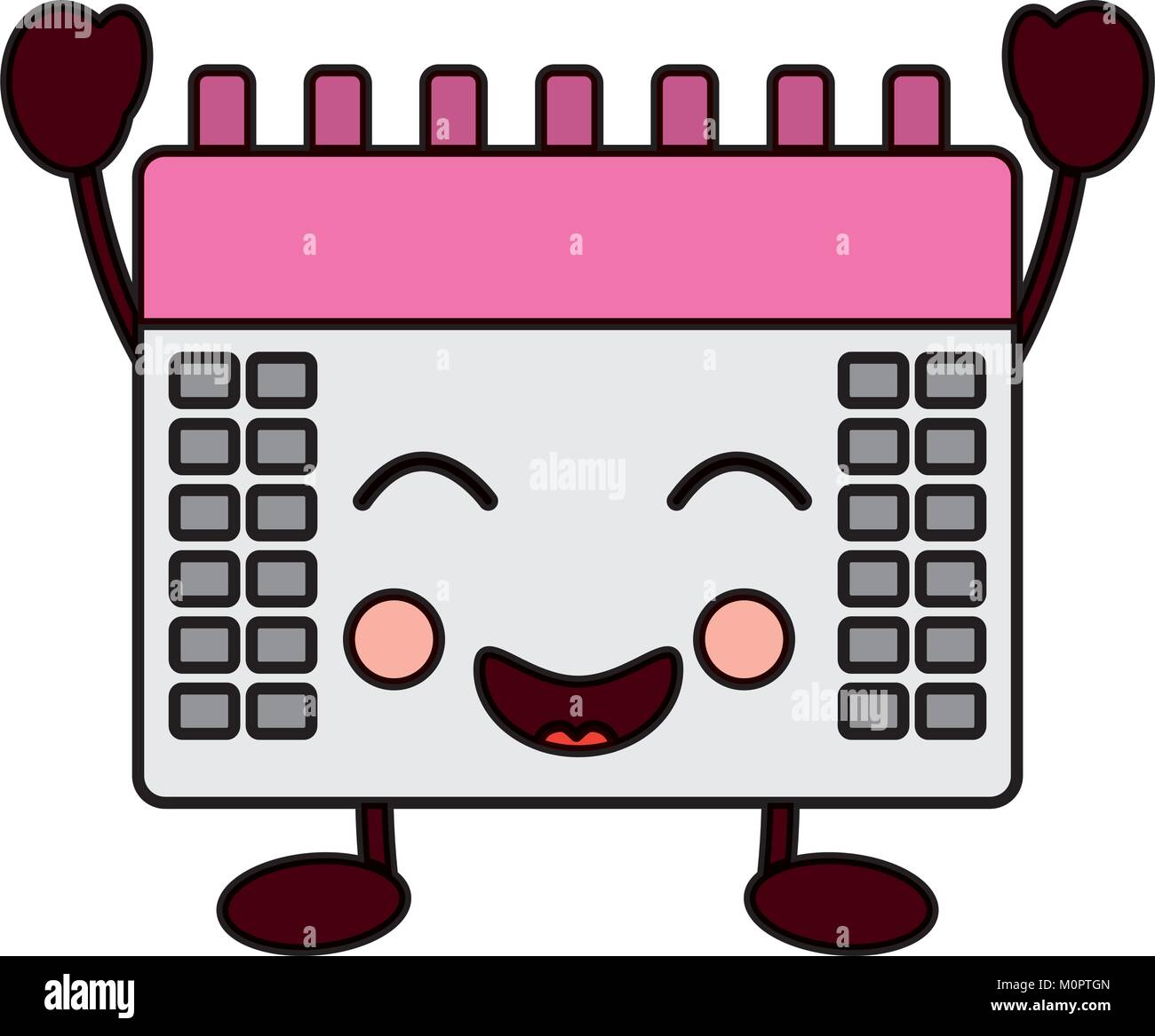 calendar kawaii icon image Stock Vector Image & Art - Alamy