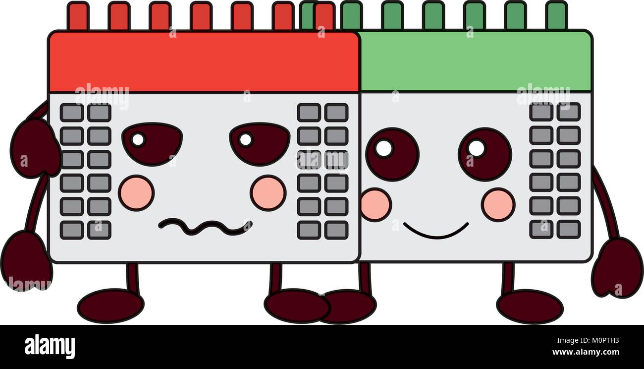 calendar kawaii icon image Stock Vector Image & Art - Alamy