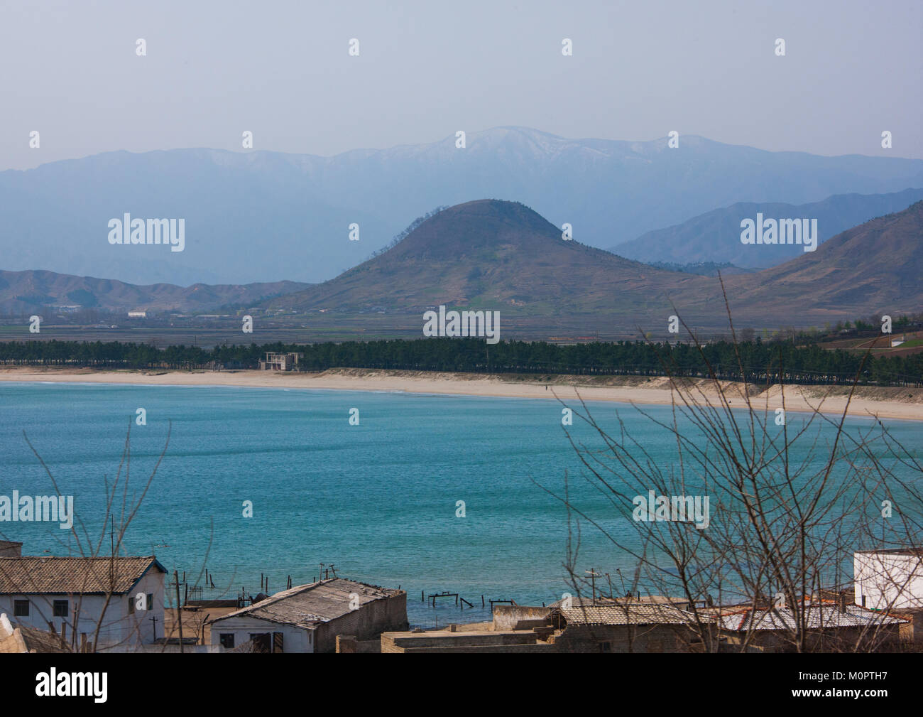 Beach along the coast, Kangwon Province, Wonsan, North Korea Stock ...
