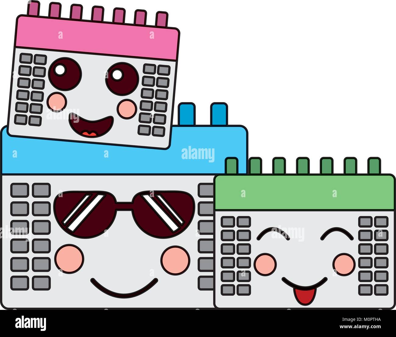 calendar kawaii icon image Stock Vector Image & Art - Alamy