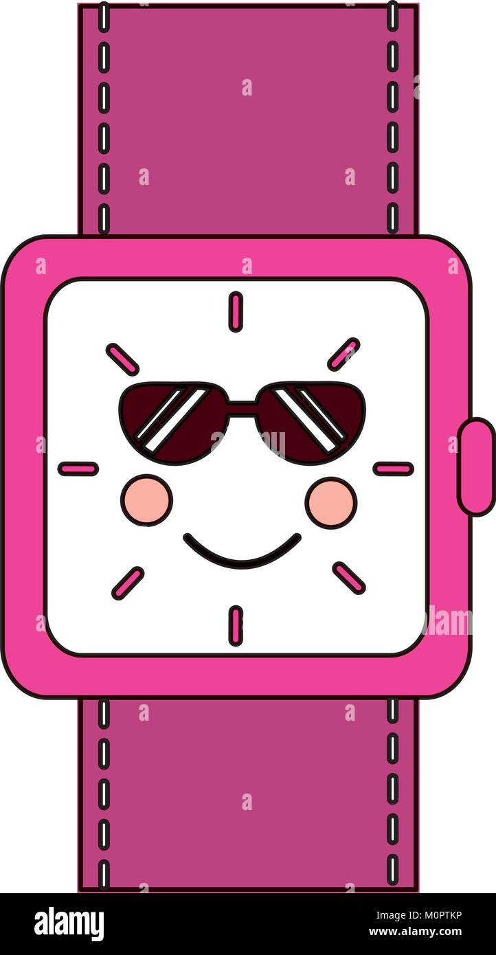 watch kawaii icon image Stock Vector Image & Art - Alamy