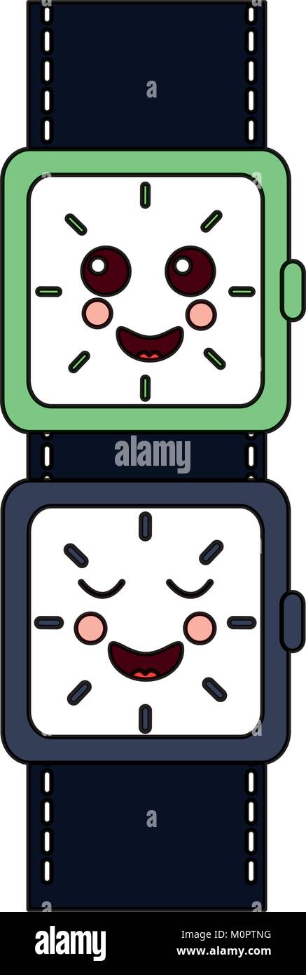 watch kawaii icon image Stock Vector Image & Art - Alamy