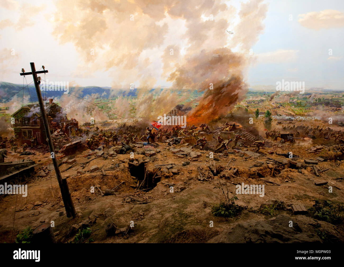 The battle of taejon diorama in the victorious fatherland liberation ...