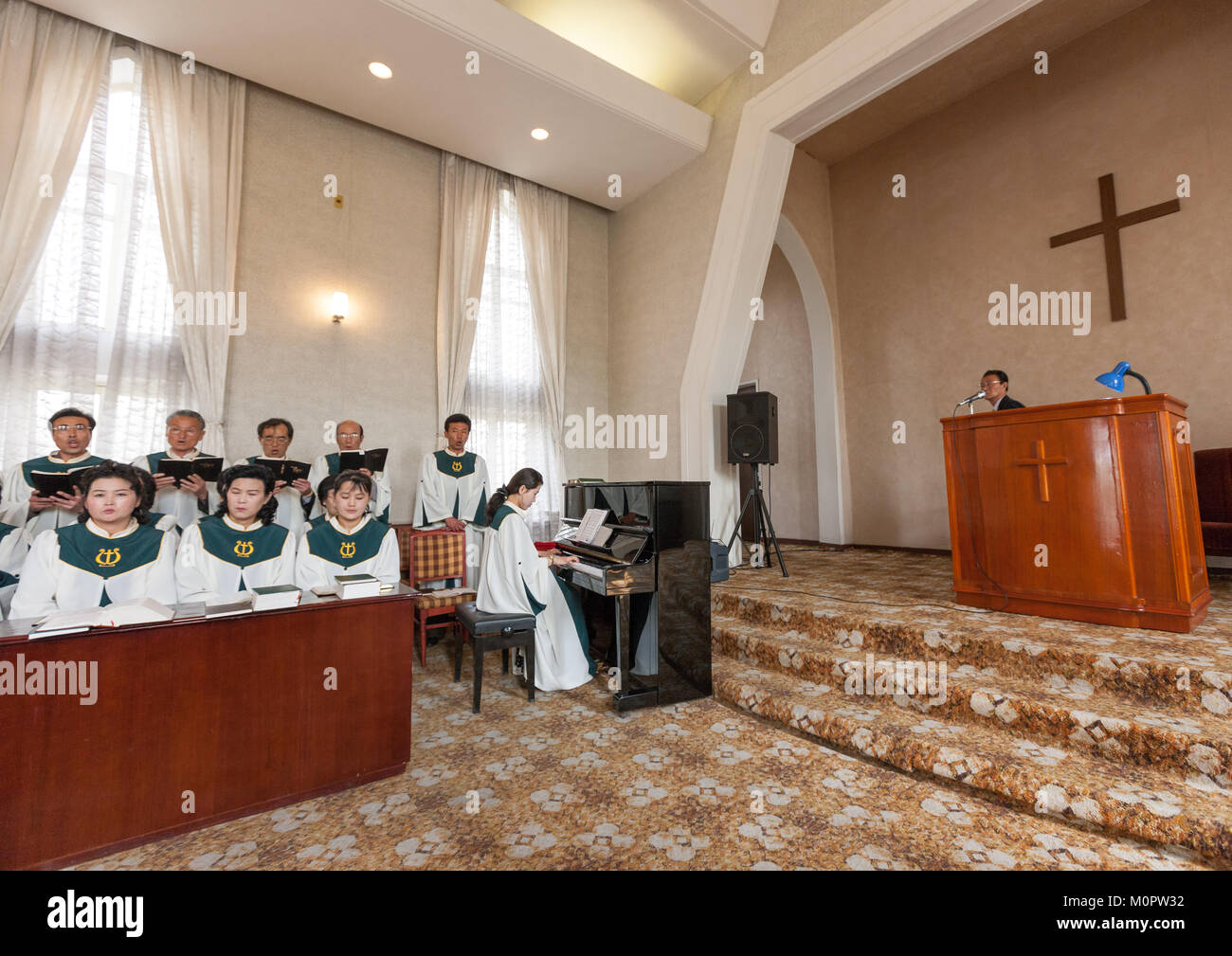 Chilgol protestant church, Pyongan Province, Pyongyang, North Korea ...