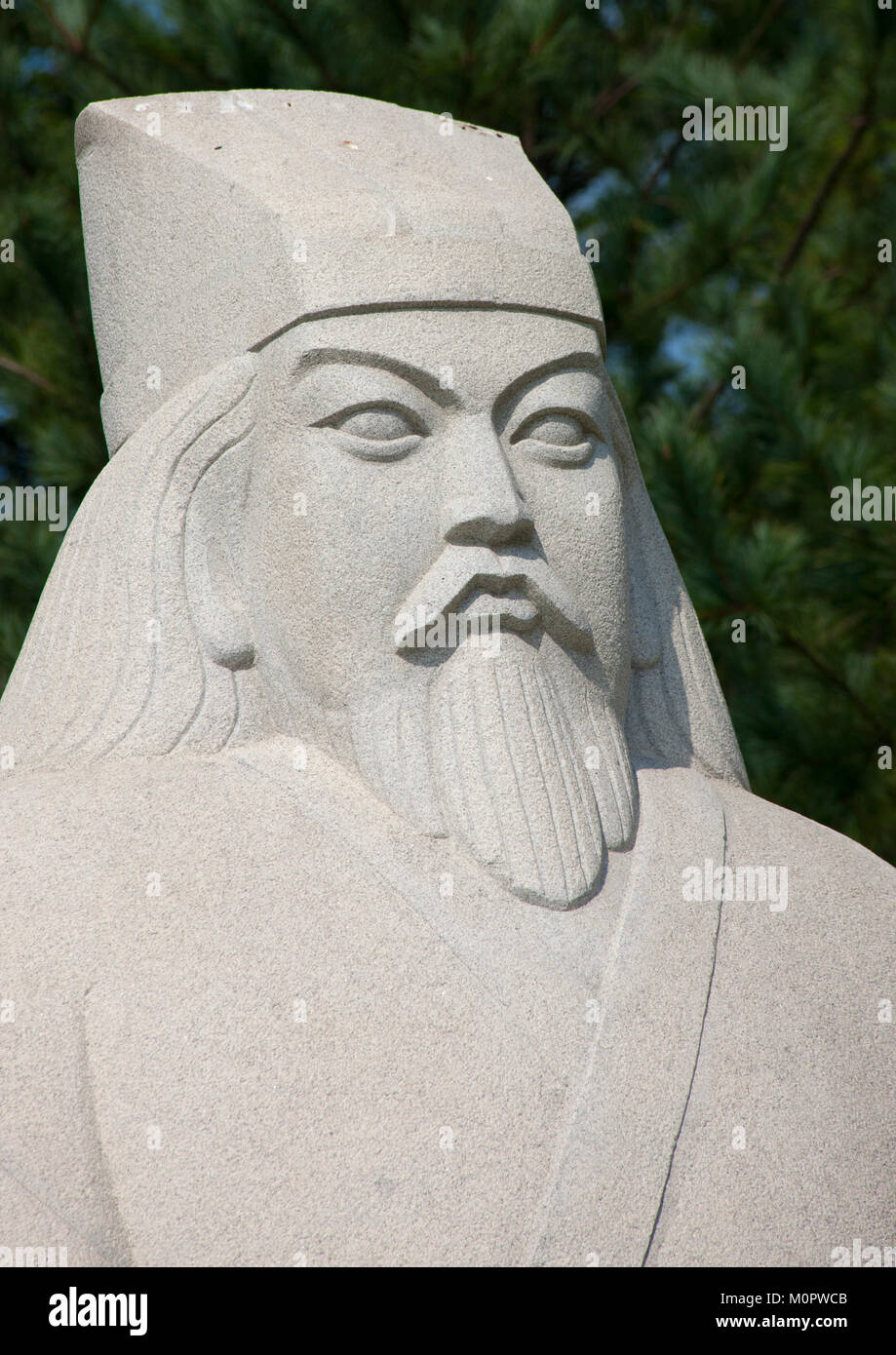 Statue in the tomb of king tangun, Pyongan Province, Pyongyang, North ...