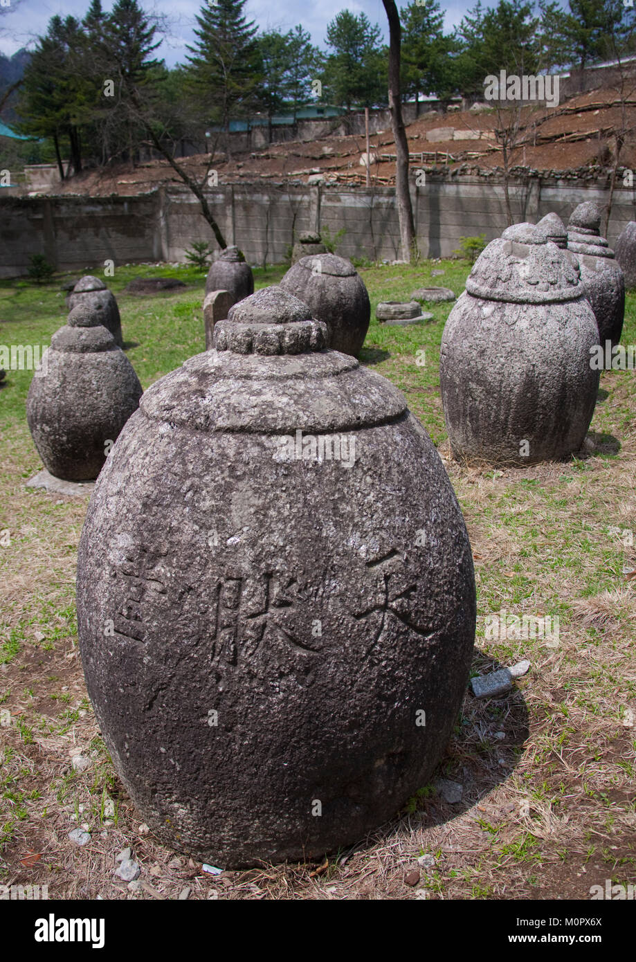 Funerary jars for the monks in Pohyon temple, Hyangsan county, Mount ...