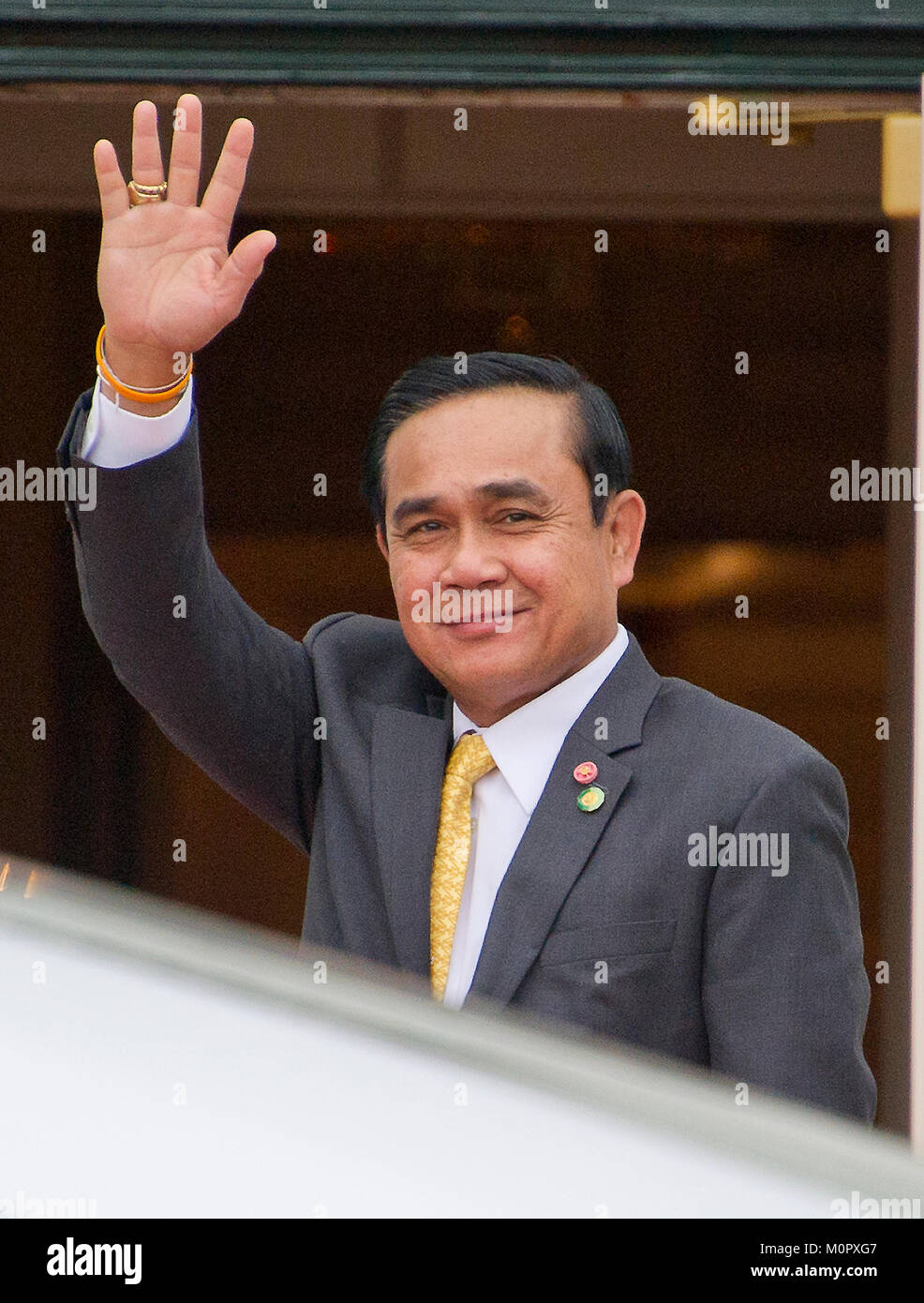 Prayut Chan-o-cha, Prime Minister of the Kingdom of Thailand arrives ...