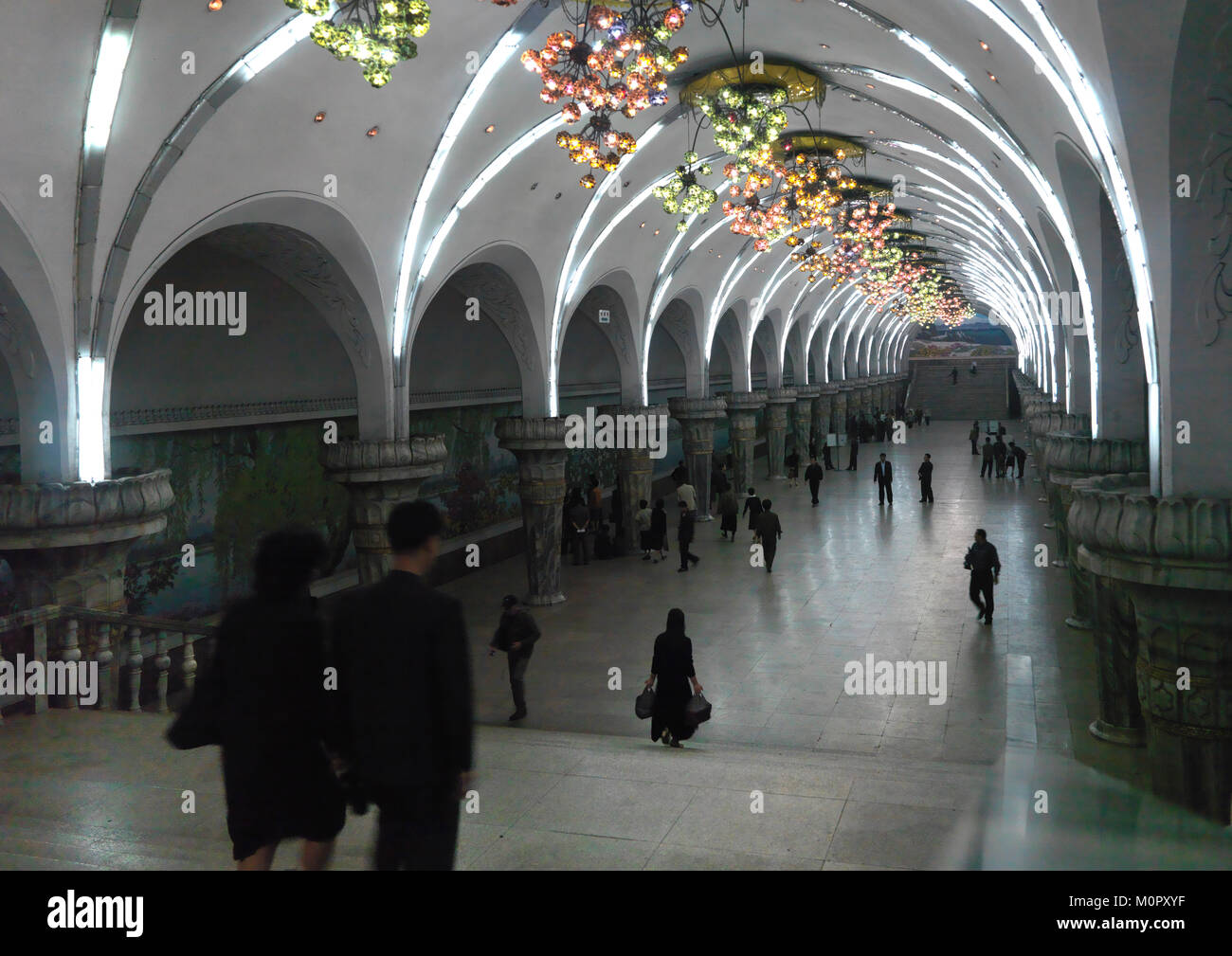 North Korean people in Yonggwang station, Pyongan Province, Pyongyang ...