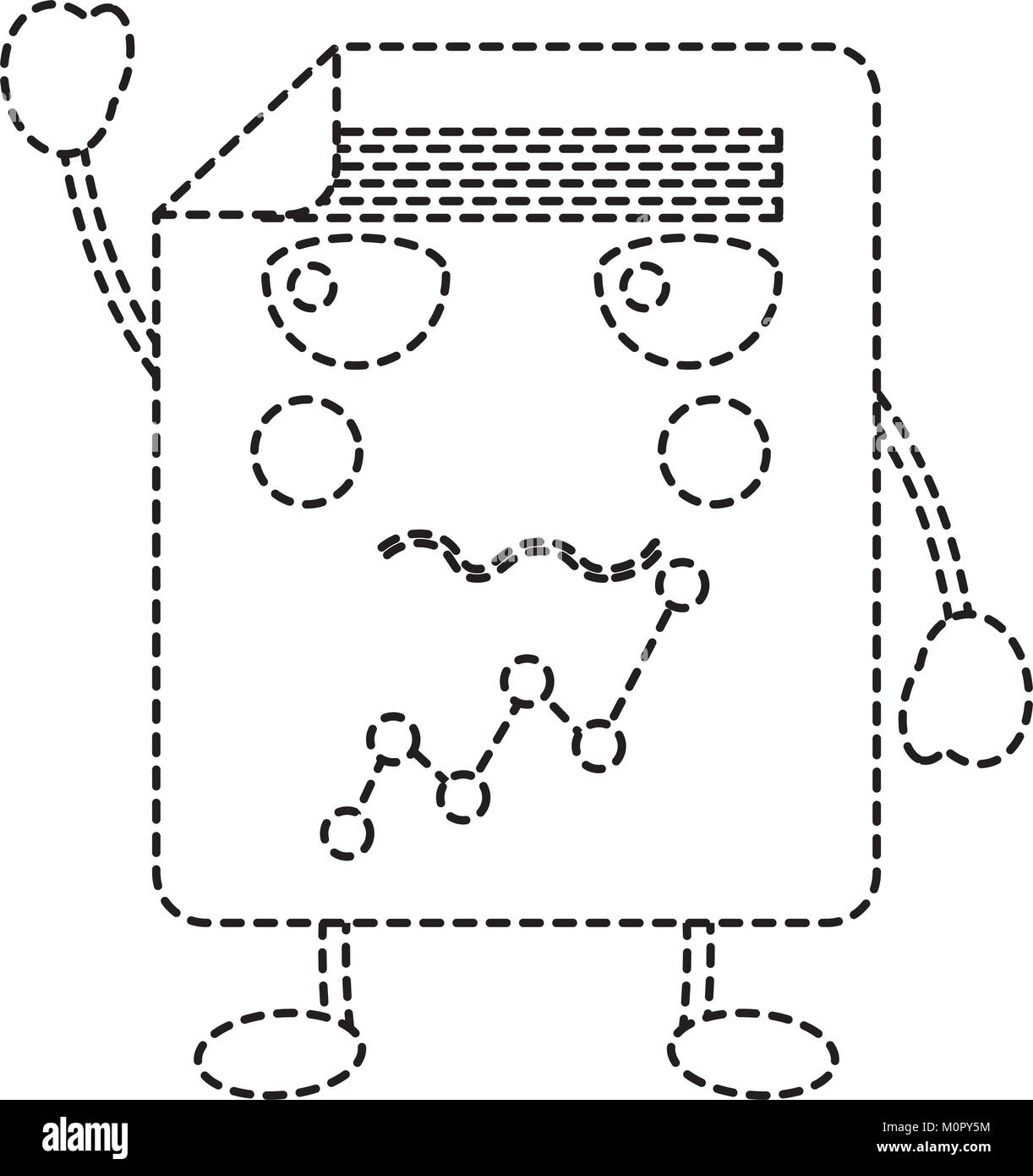 document sheet graph kawaii cartoon Stock Vector Image & Art - Alamy