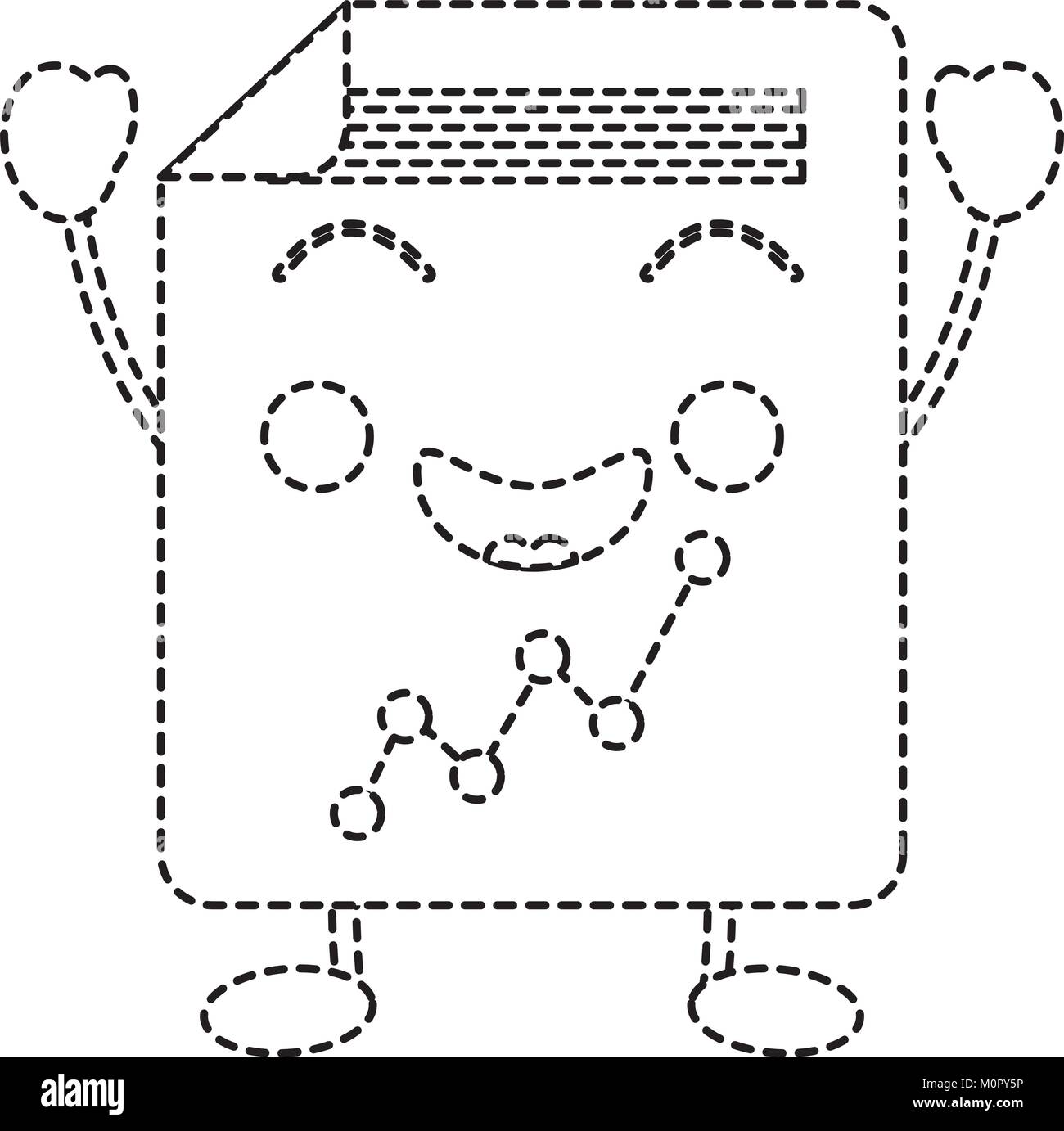 document sheet graph kawaii cartoon Stock Vector Image & Art - Alamy