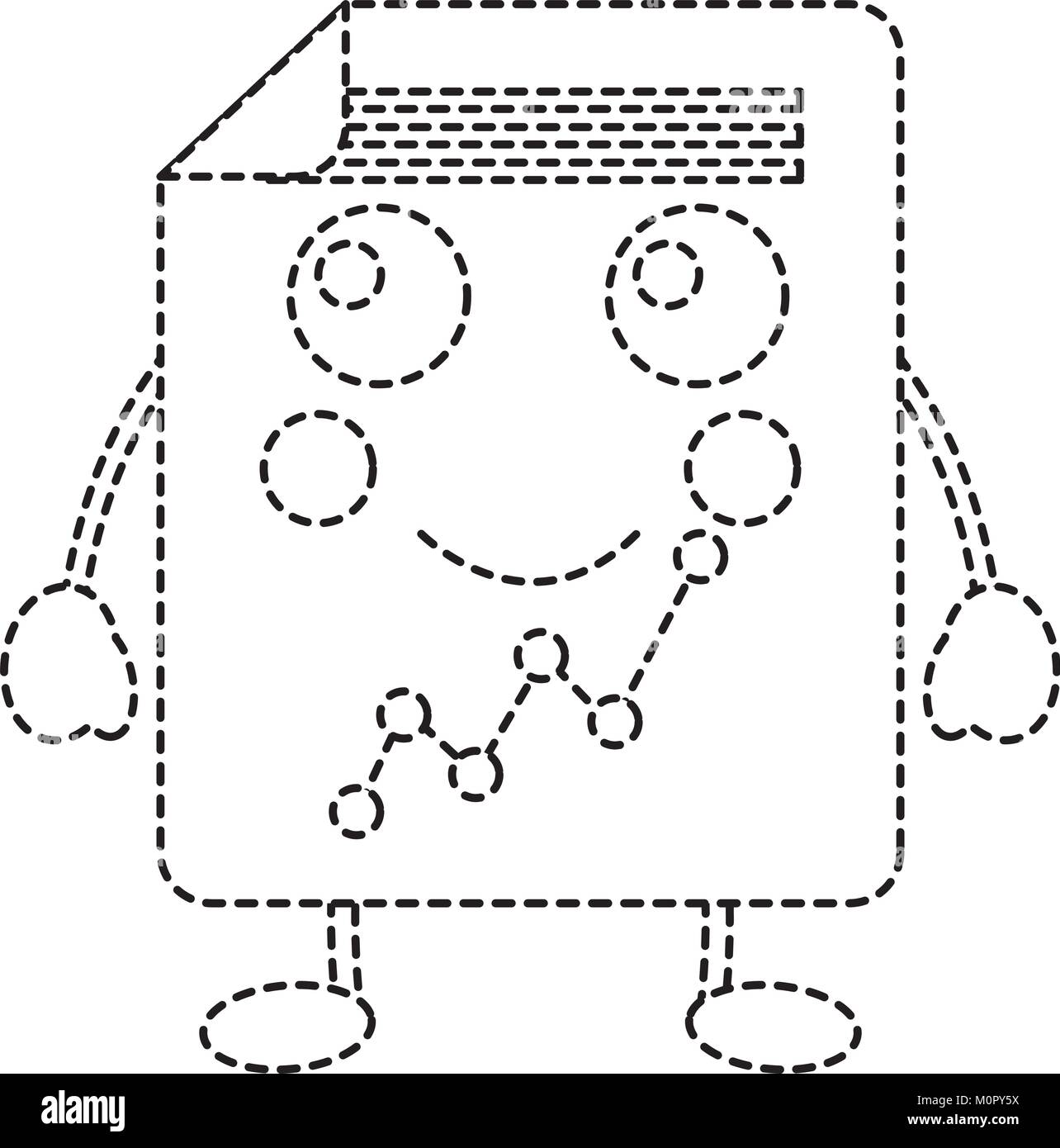 document sheet graph kawaii cartoon Stock Vector Image & Art - Alamy
