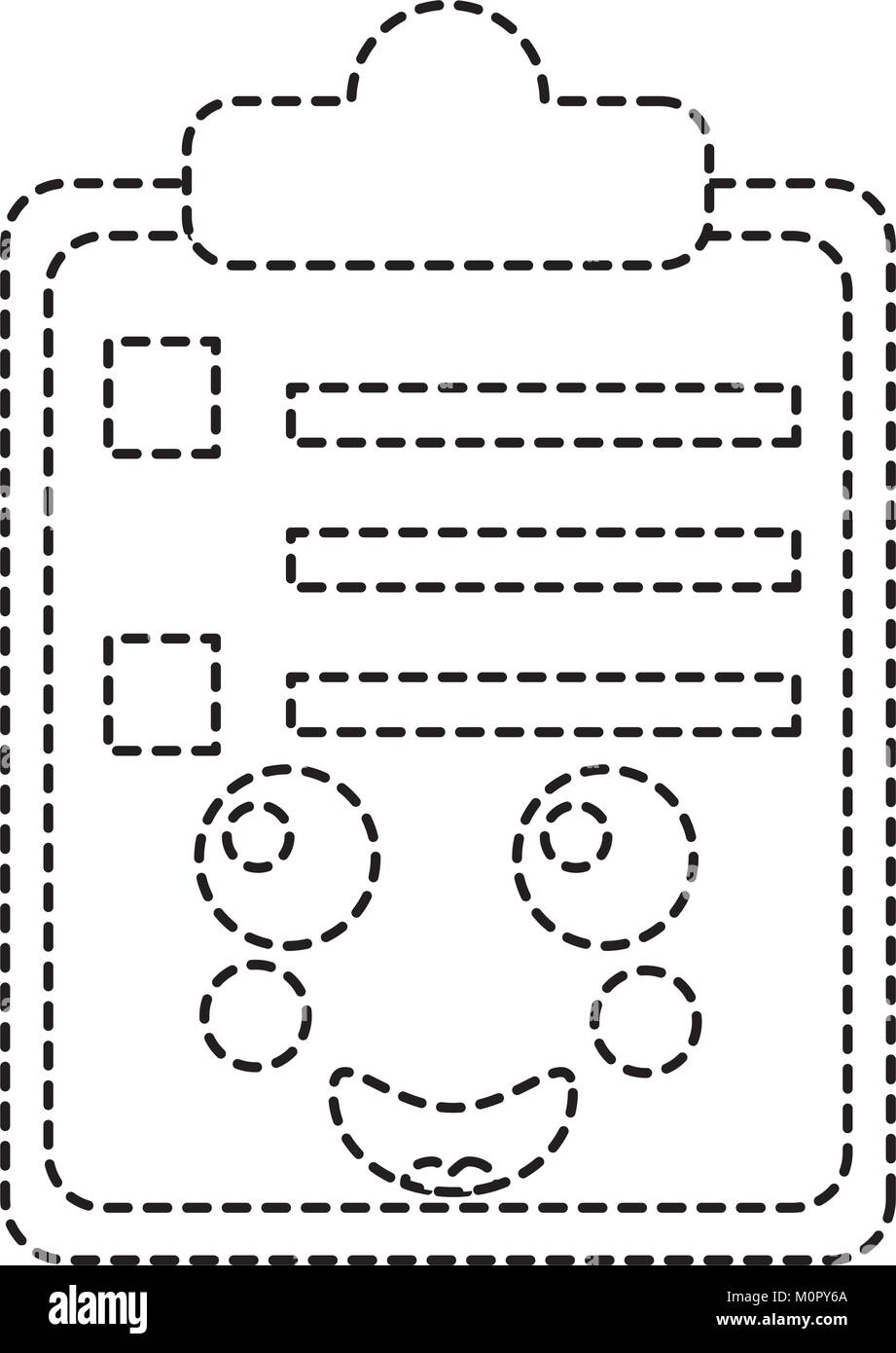 paper clipboard kawaii character cartoon Stock Vector Image & Art - Alamy