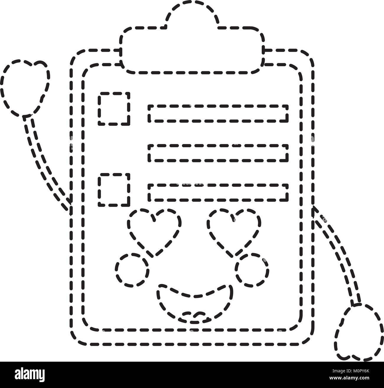 paper love clipboard kawaii character cartoon Stock Vector Image & Art ...