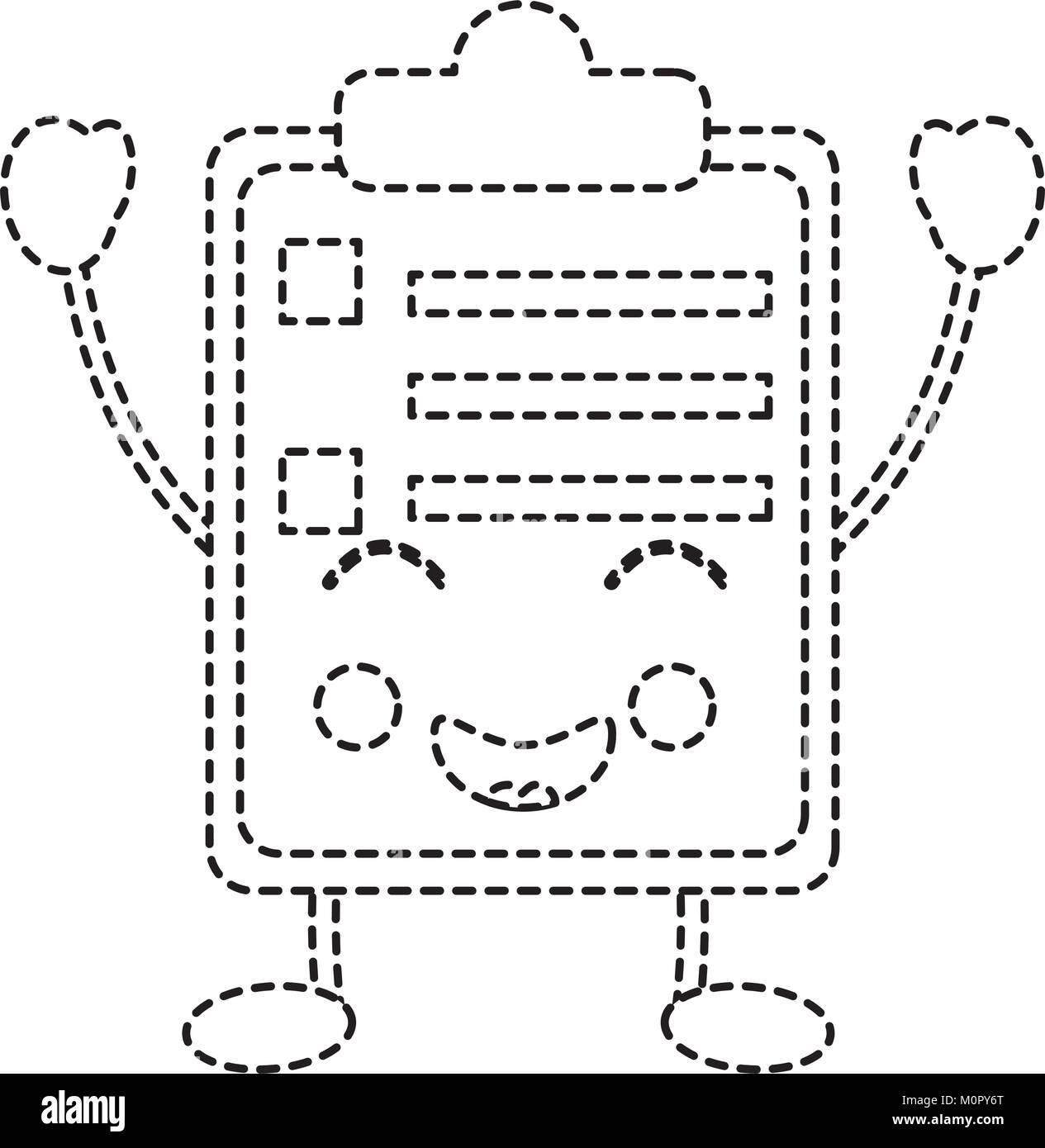 paper clipboard kawaii character cartoon Stock Vector Image & Art - Alamy