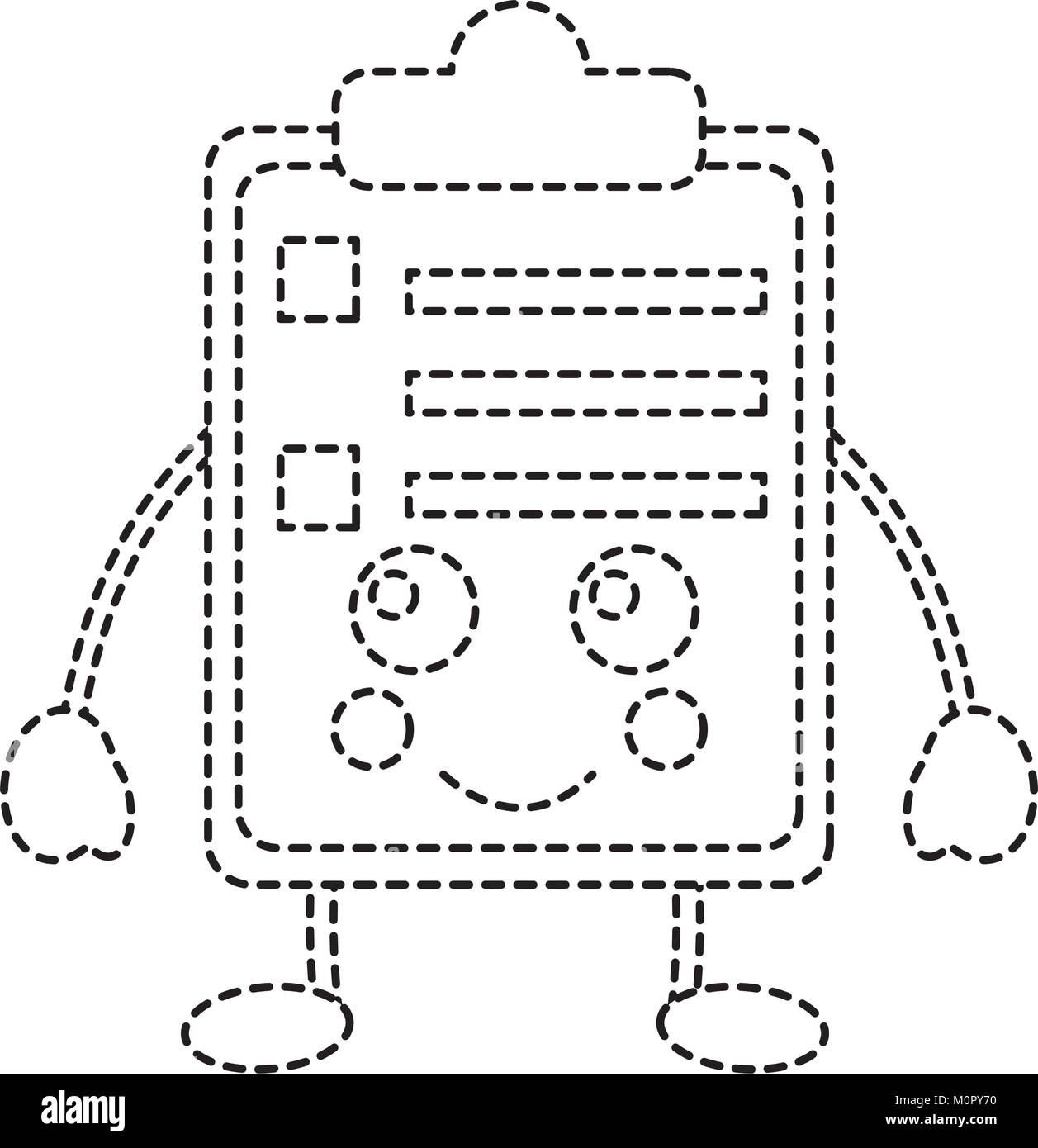 paper clipboard kawaii character cartoon Stock Vector Image & Art - Alamy